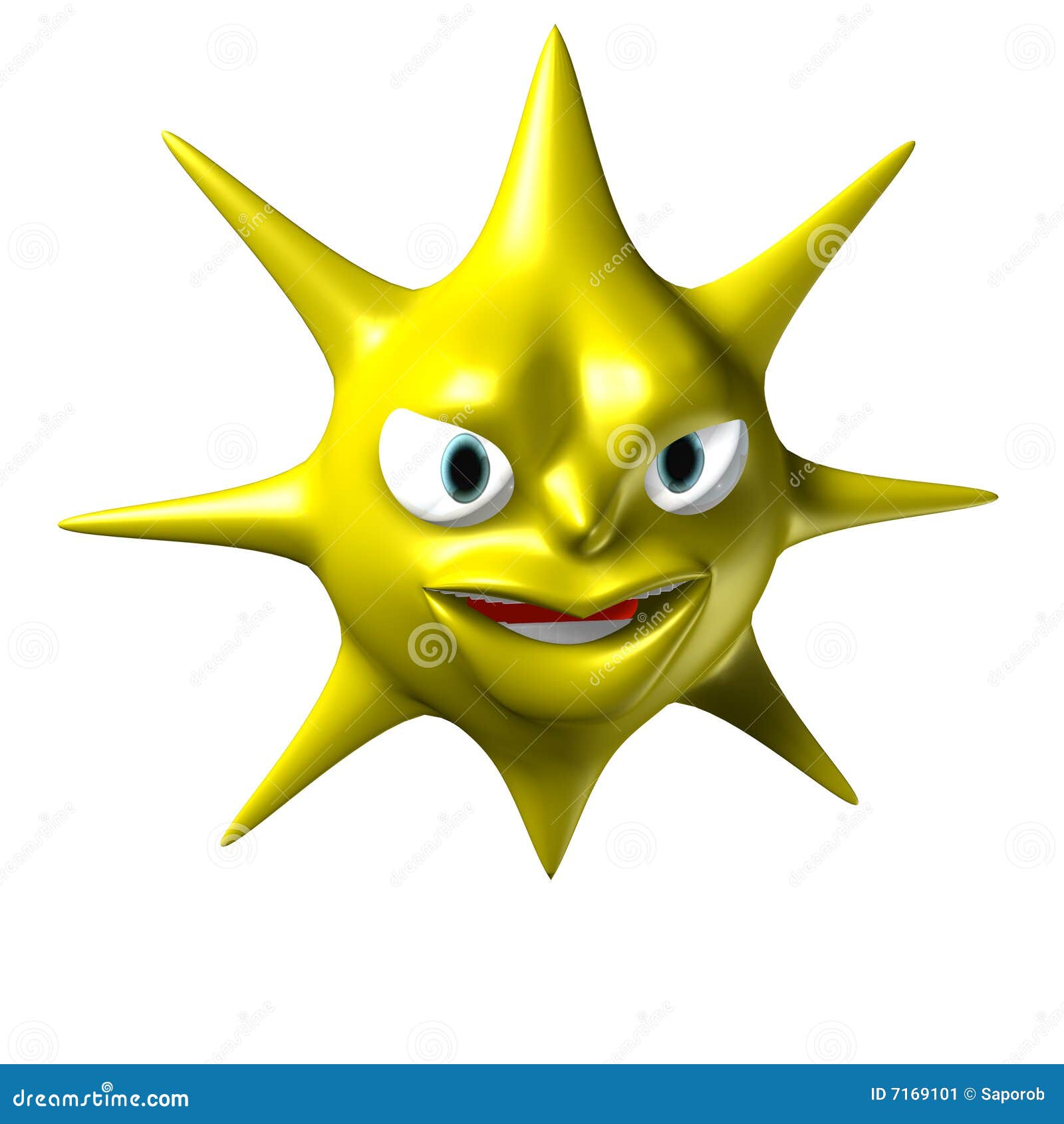 Evil Sun stock illustration. Illustration of nose, smiling - 7169101