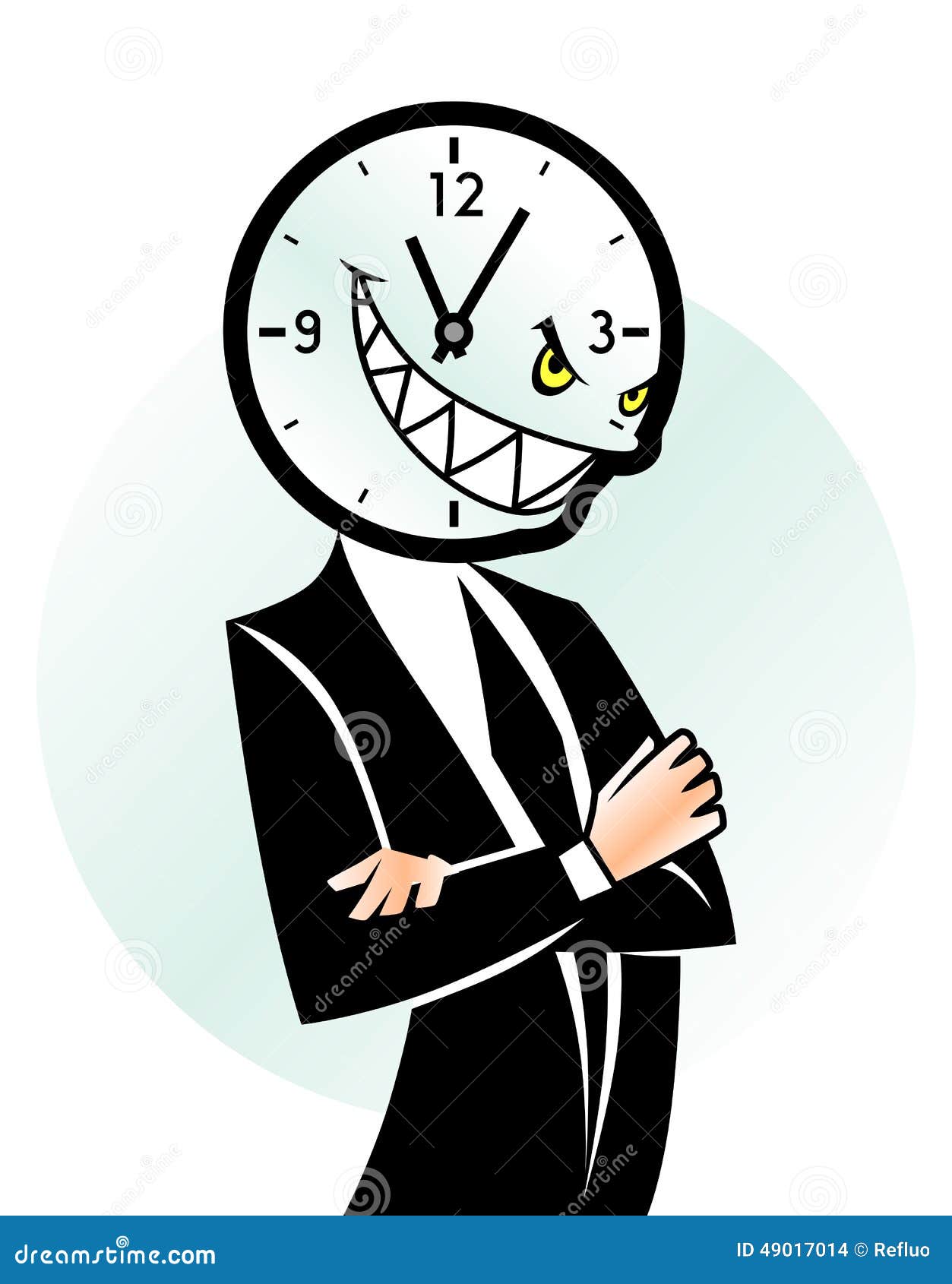 Evil time stock vector. Illustration of human, threat - 49017014