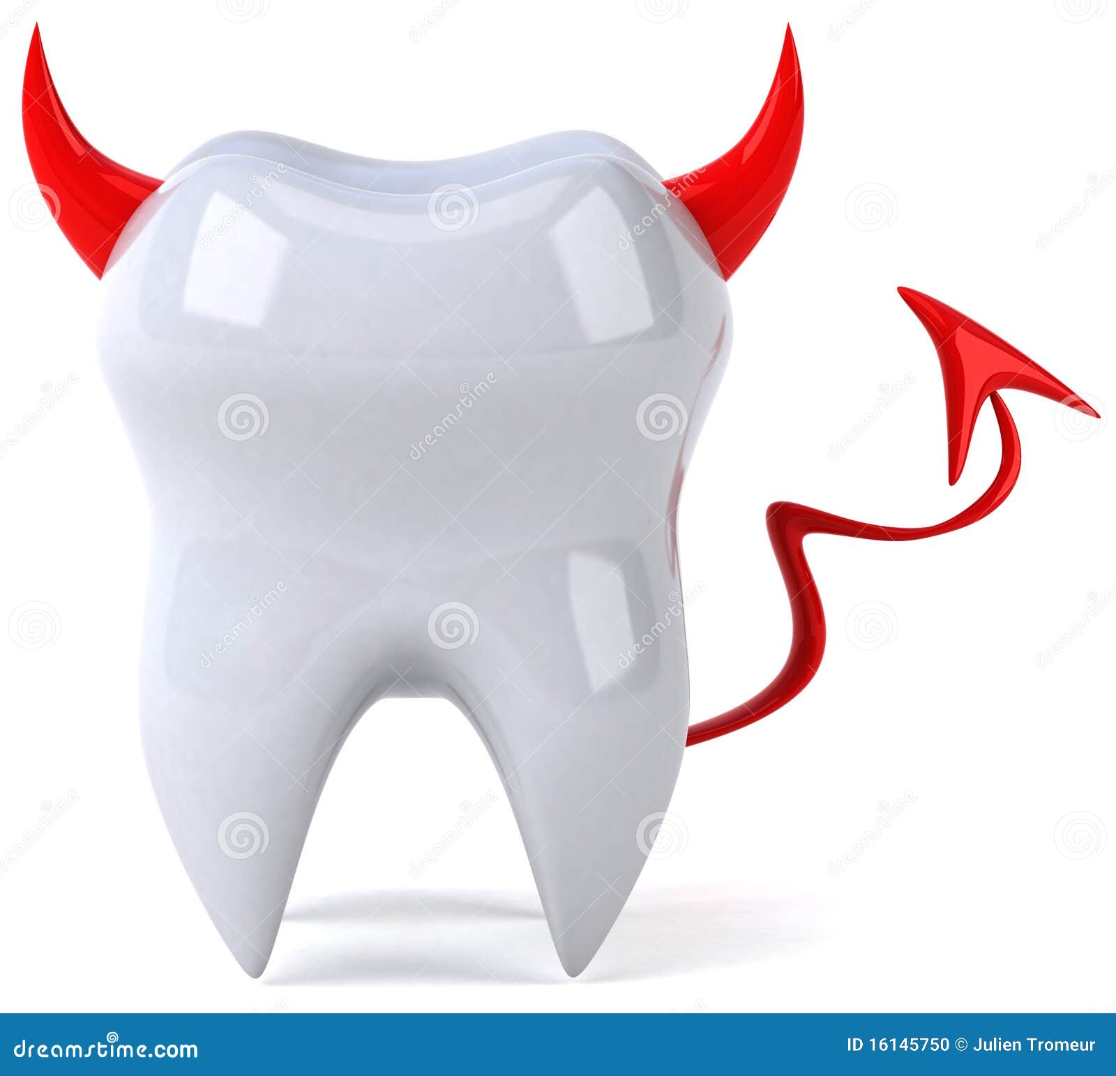 Evil tooth stock illustration. Illustration of isolated - 16145750