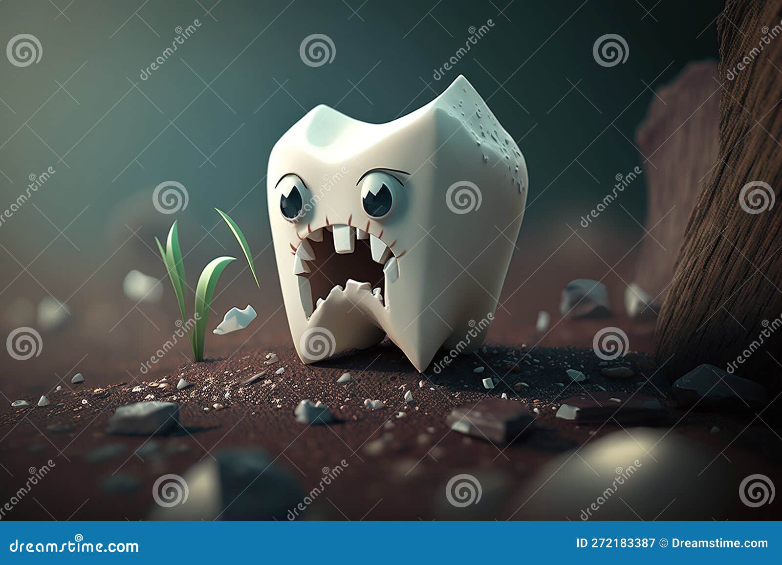Evil Tooth, Dental Problems Stock Illustration - Illustration of ...