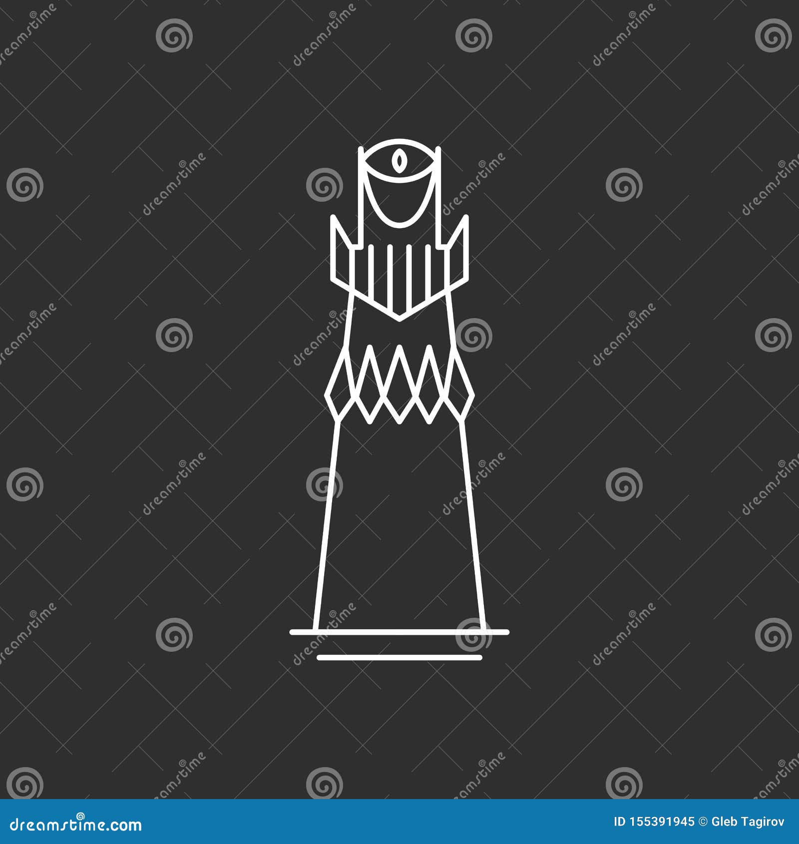 Evil Tower. Vector Illustration. Stock Vector - Illustration of ...