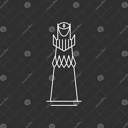 Evil Tower. Vector Illustration. Stock Vector - Illustration of ...