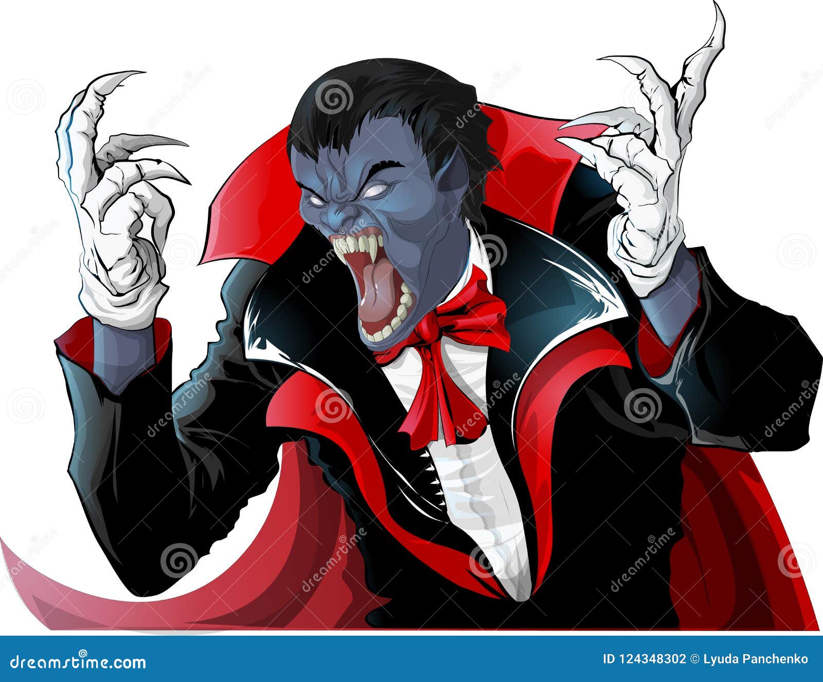 Evil vampire picture stock vector. Illustration of expression - 124348302