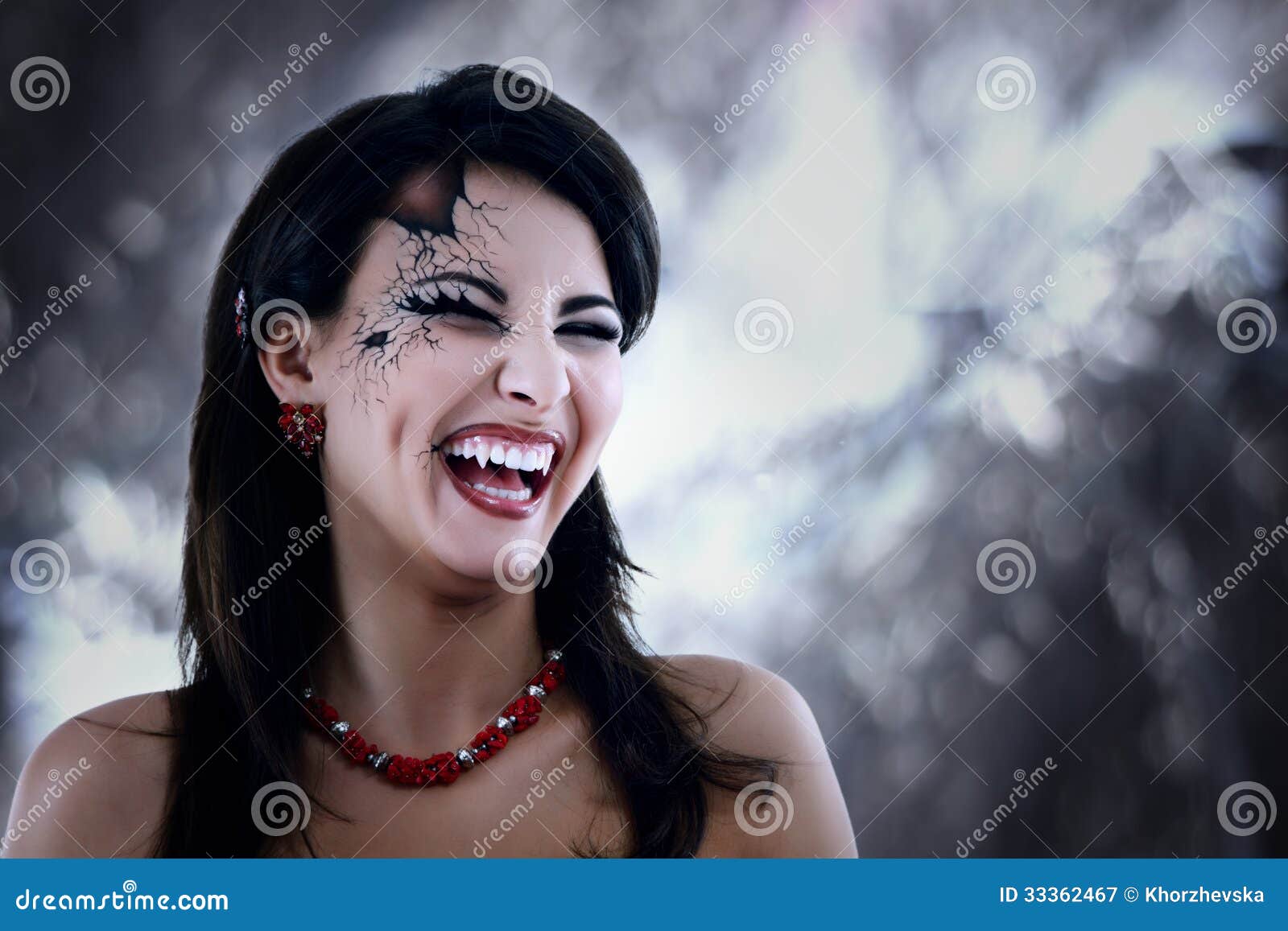 Evil Vampire Woman Beautiful Halloween Stock Image | CartoonDealer.com ...