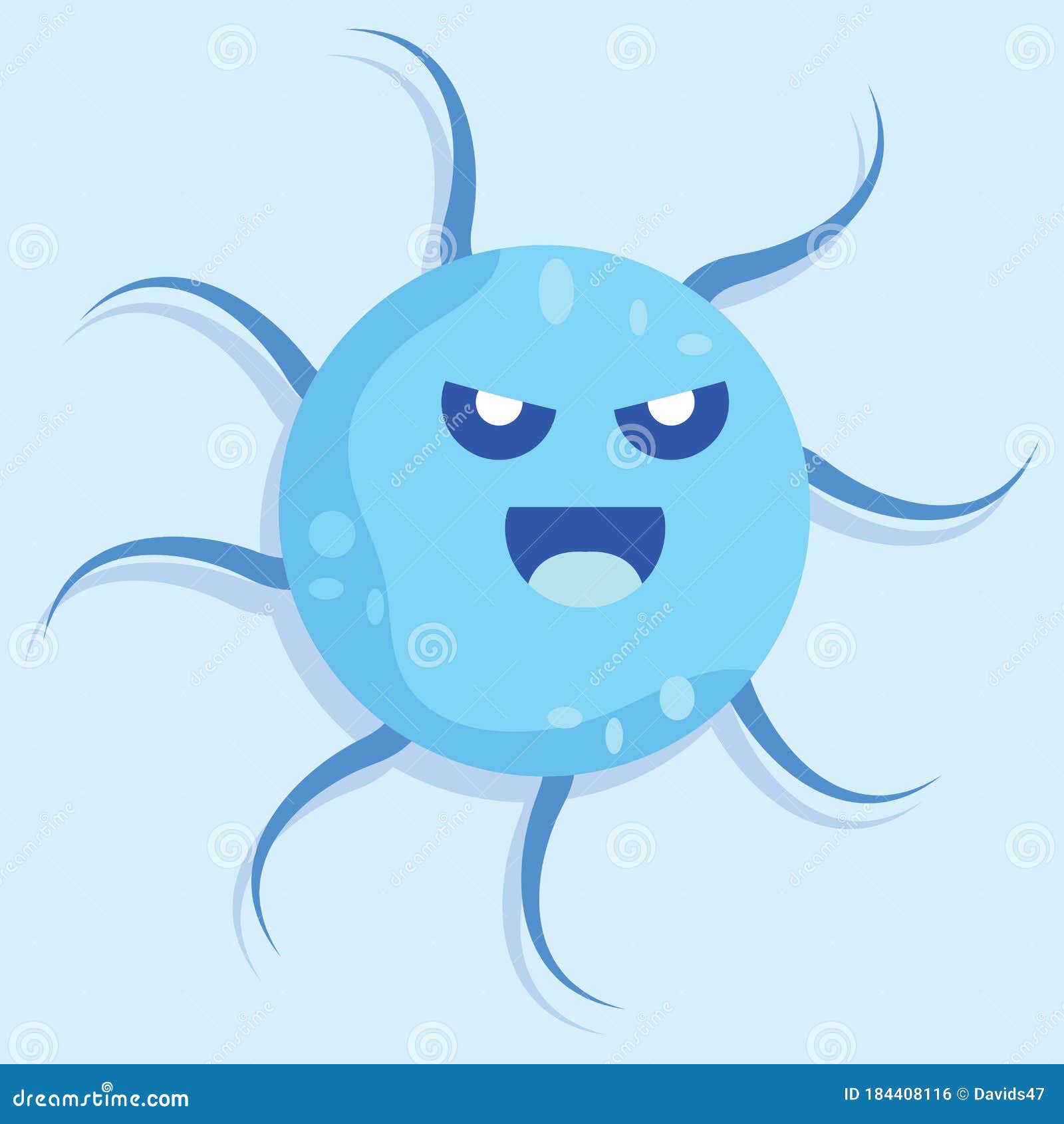 Evil virus cartoon stock vector. Illustration of virus - 184408116