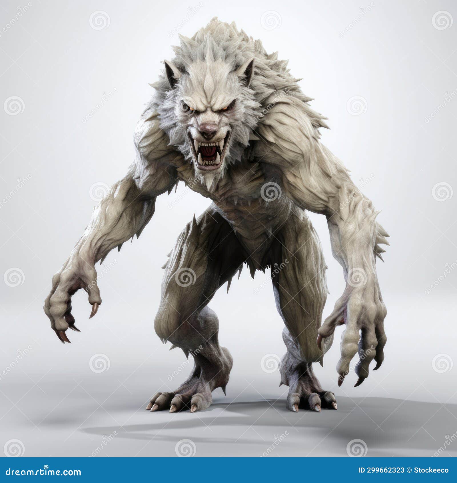 Intense and Dramatic 3d Werewolf Model for Xbox 360 Game Art Stock ...