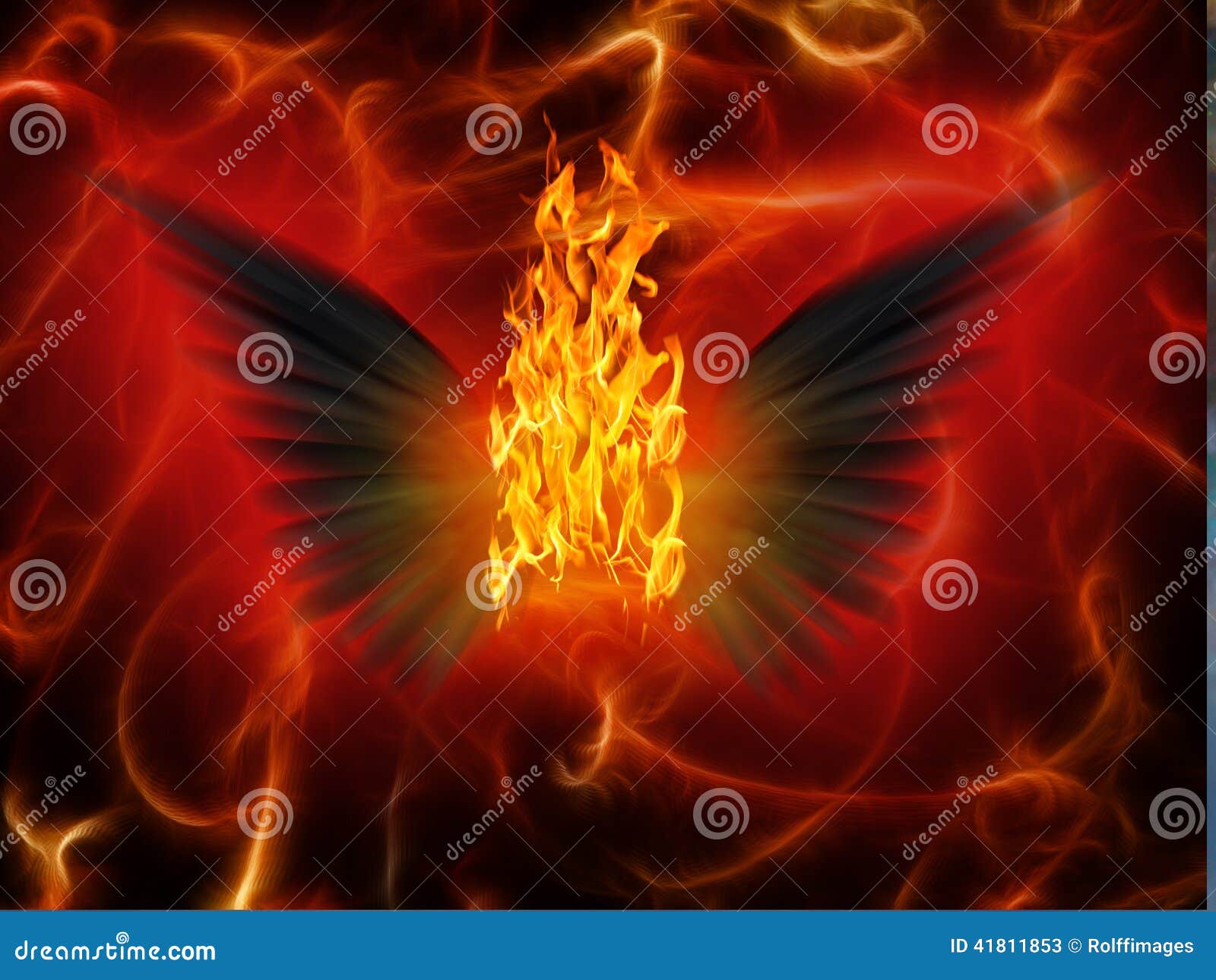 Evil Winged stock illustration. Illustration of flames - 41811853