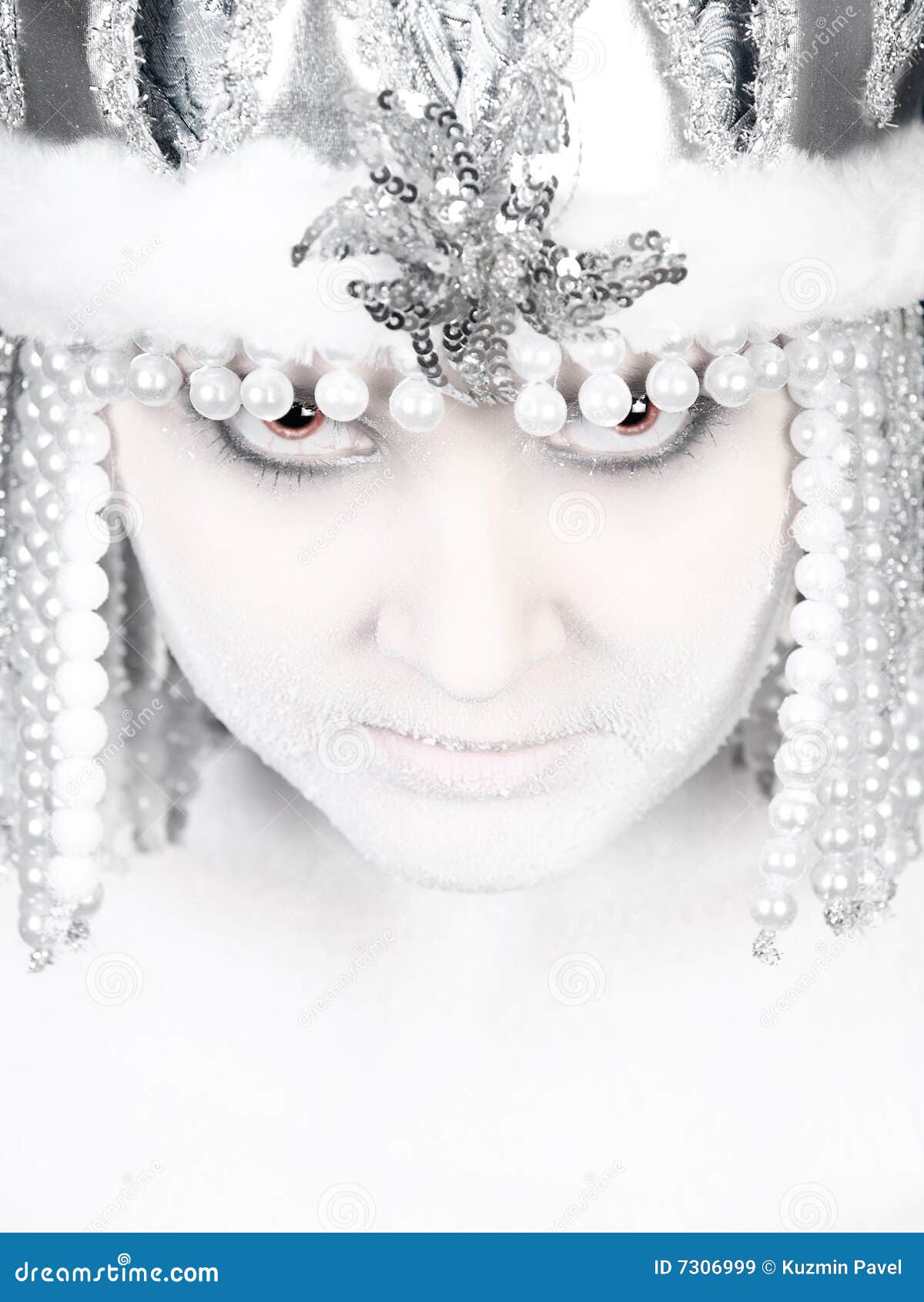 Evil winter girl stock image. Image of cold, beauty, crown - 7306999
