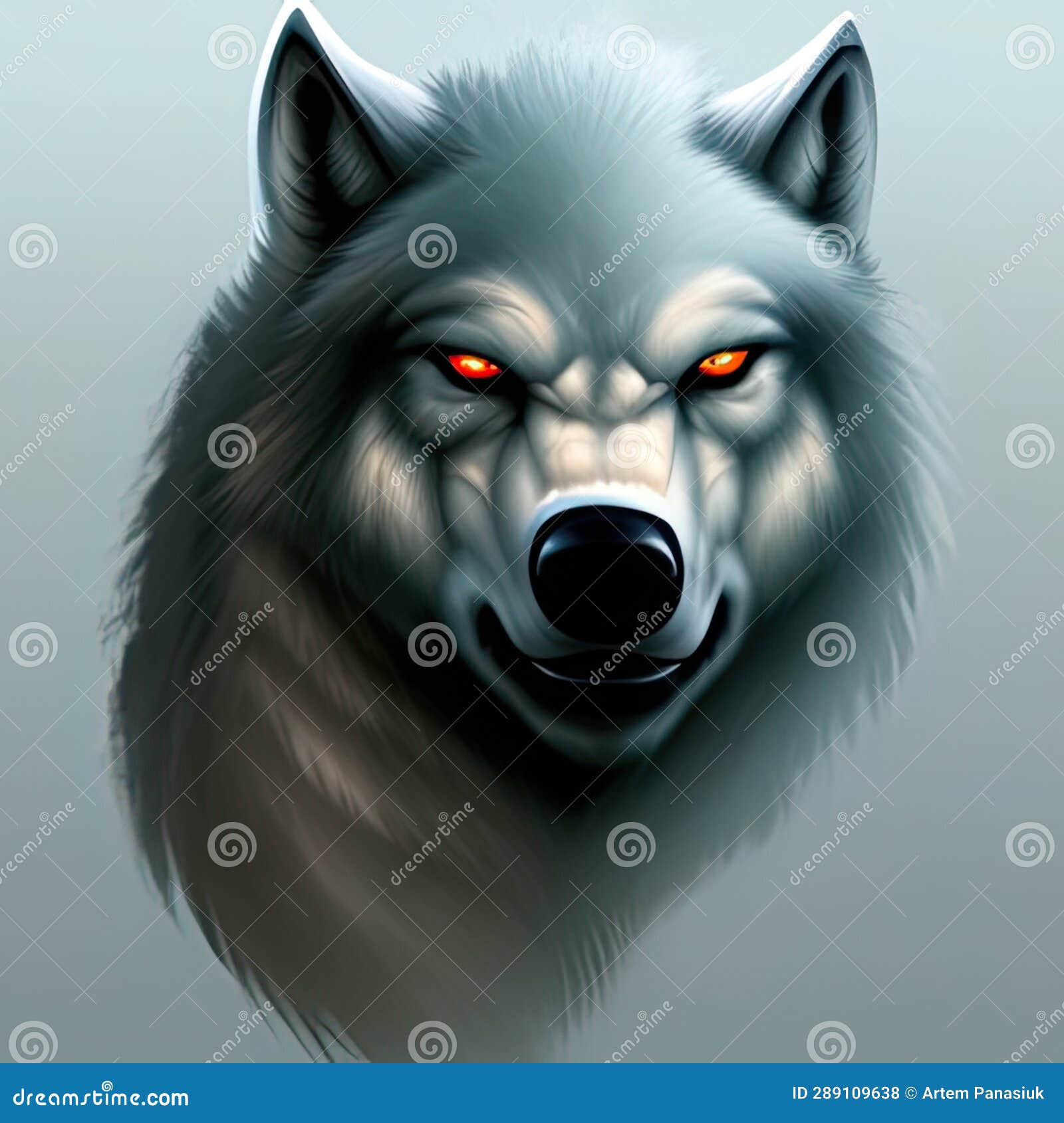 Evil wolf illustration stock illustration. Illustration of face - 289109638