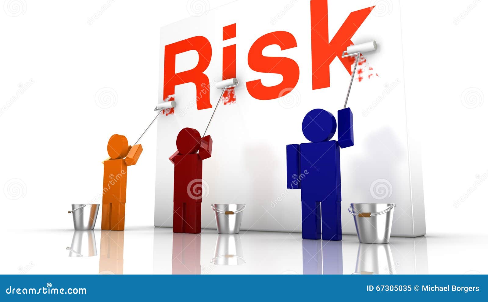 Eviti Il Rischio Con Lavoro Di Squadra Illustrazione di Stock ...