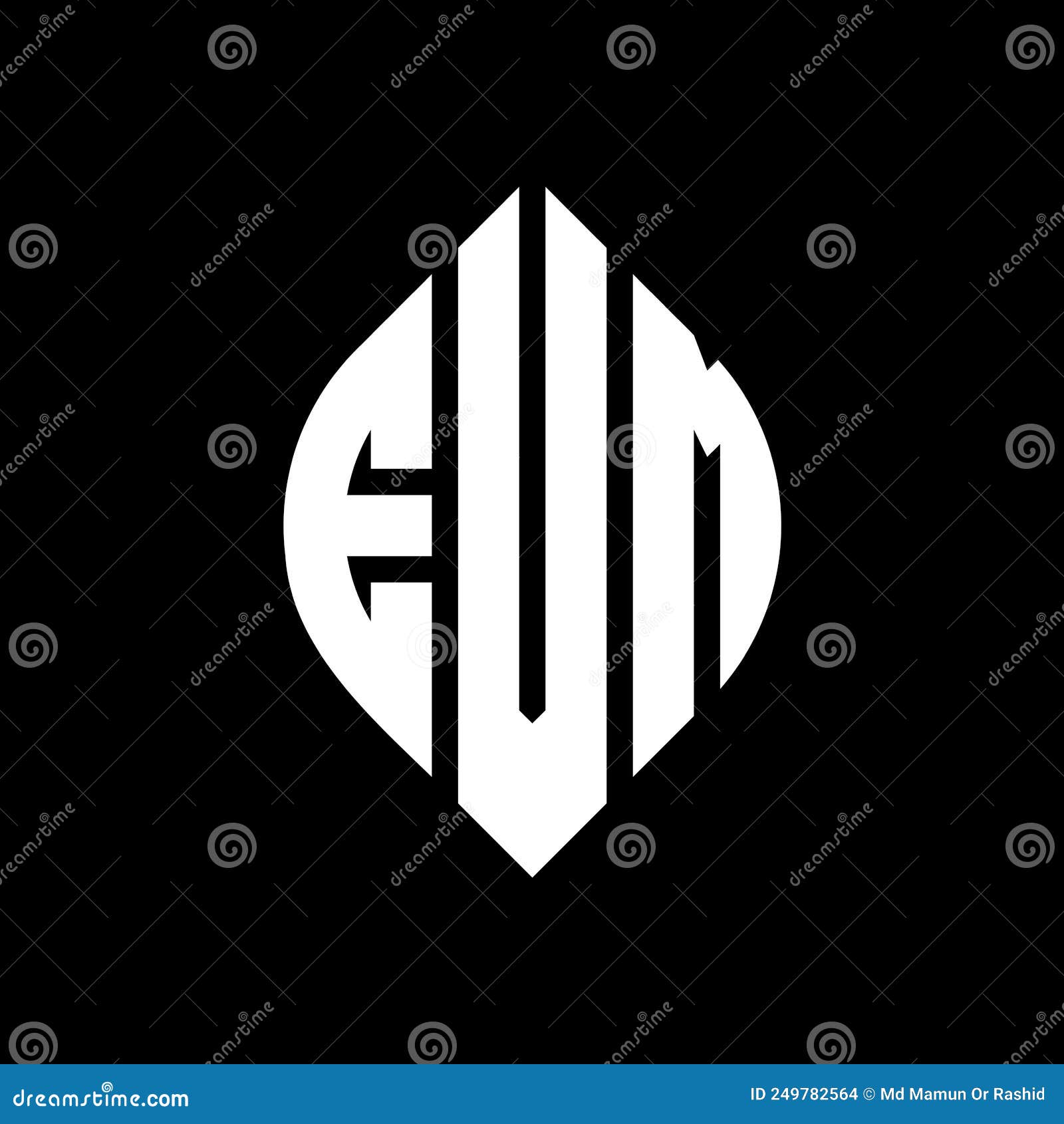 EVM Circle Letter Logo Design with Circle and Ellipse Shape. EVM ...