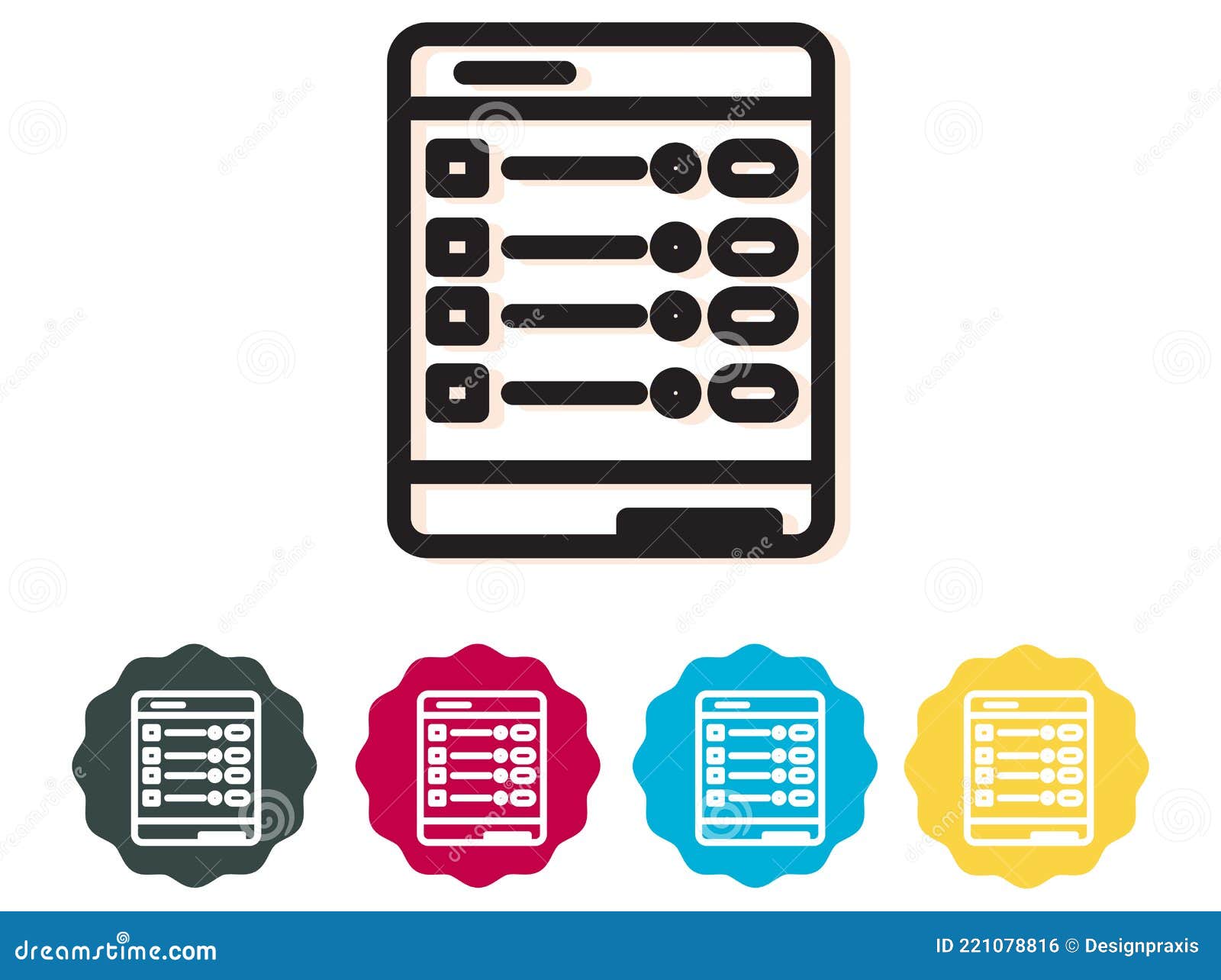 EVM - Electronic Voting Machine Icon Stock Illustration - Illustration ...