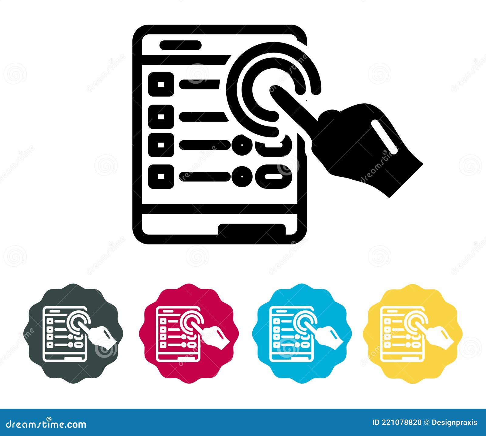 EVM - Electronic Voting Machine Icon Stock Illustration - Illustration ...