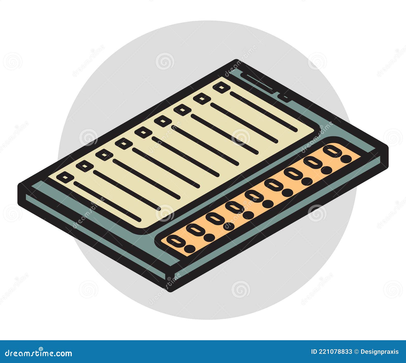 EVM - Electronic Voting Machine Icon Stock Illustration - Illustration ...