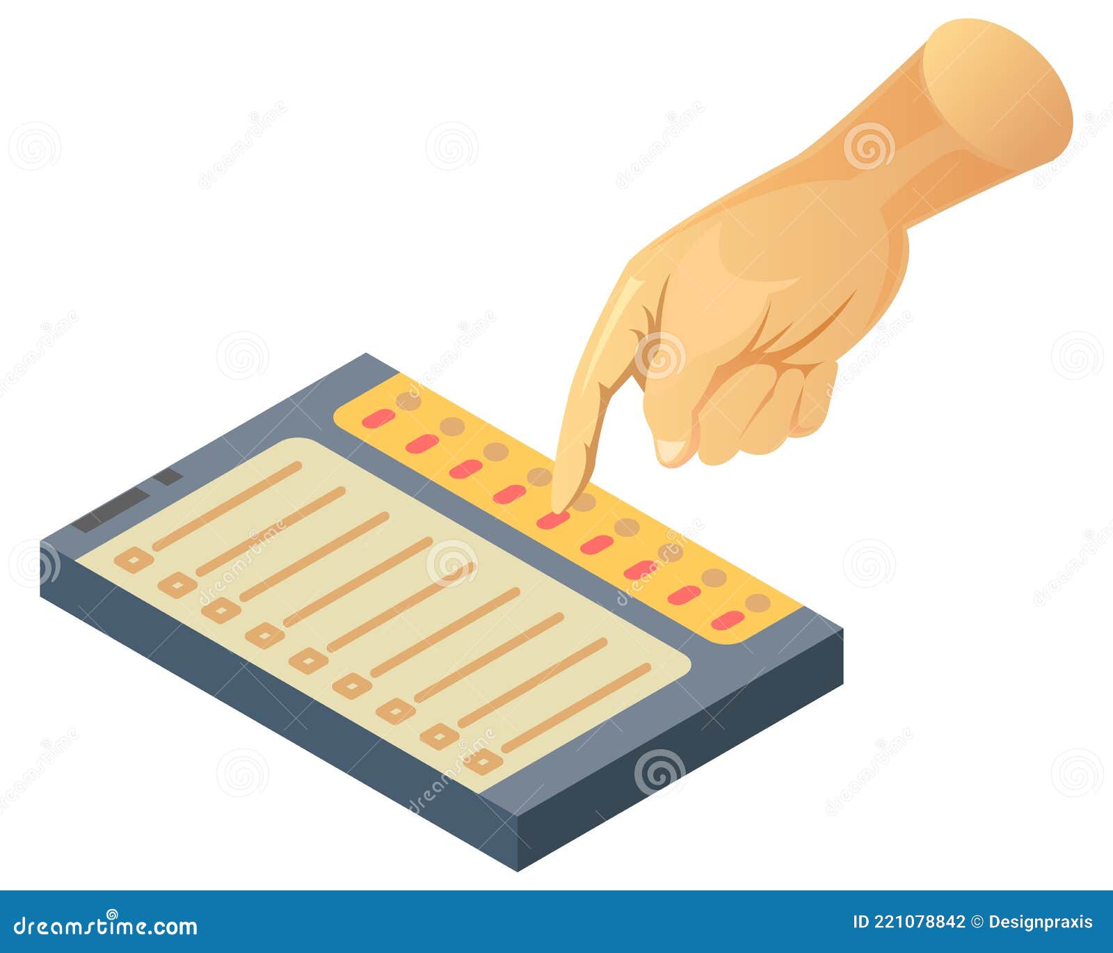 EVM - Electronic Voting Machine Icon Stock Illustration - Illustration ...