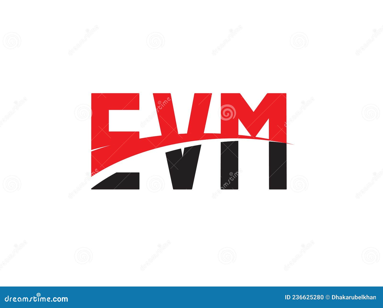 EVM Letter Initial Logo Design Vector Illustration Stock Vector ...