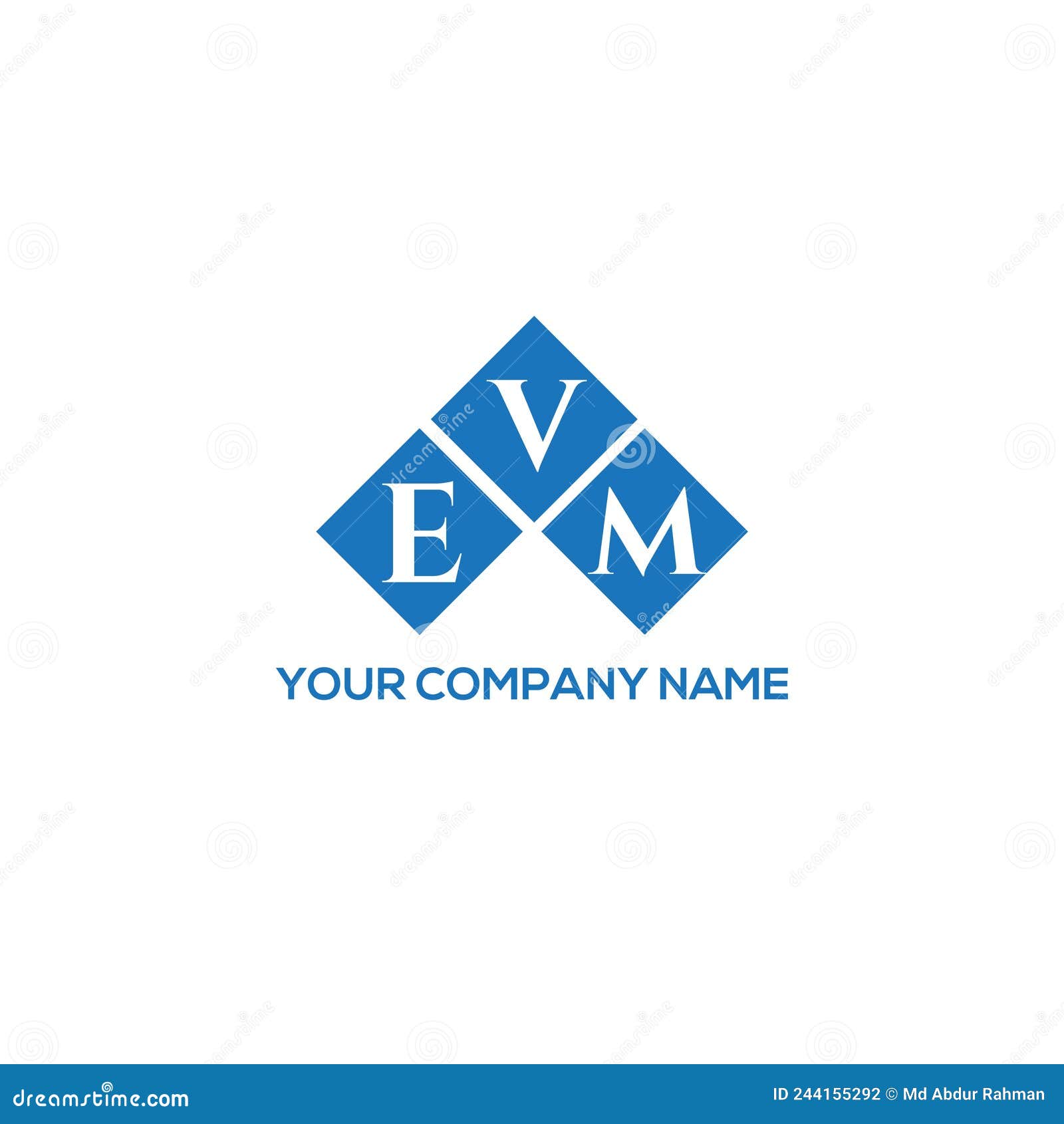 EVM Letter Logo Design on White Background. EVM Creative Initials ...