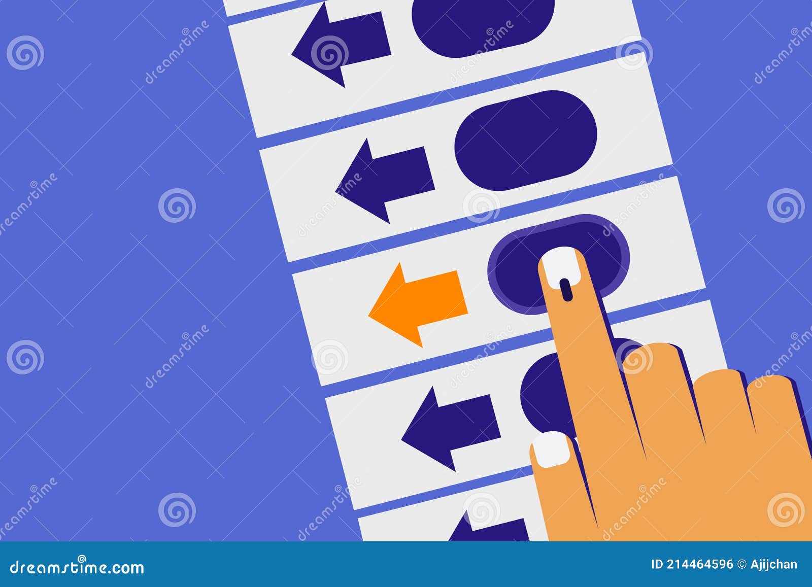 Hand Casting Vote in Electronic Voting Machine Stock Vector ...