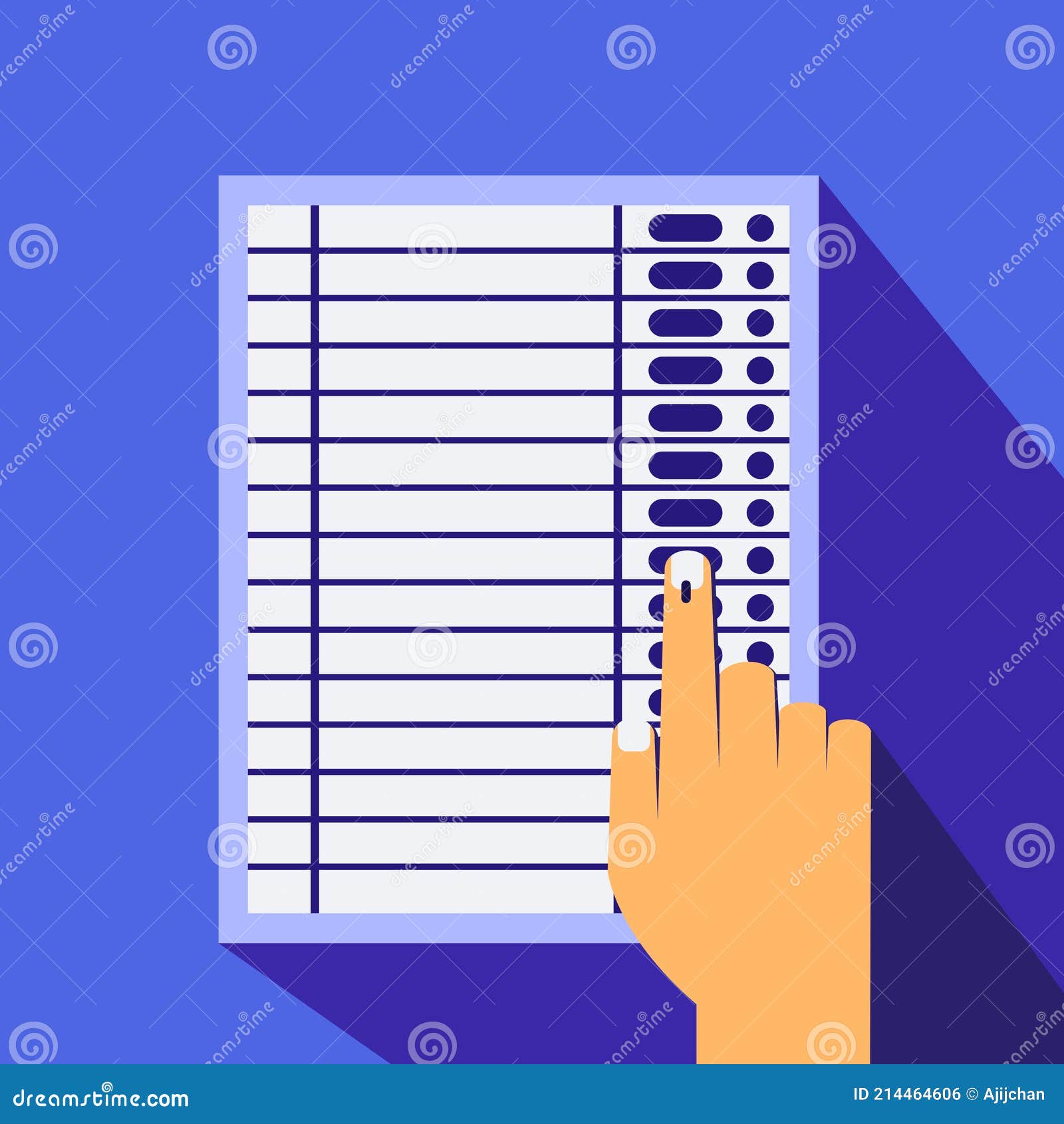 Hand Casting Vote in Electronic Voting Machine Stock Vector ...