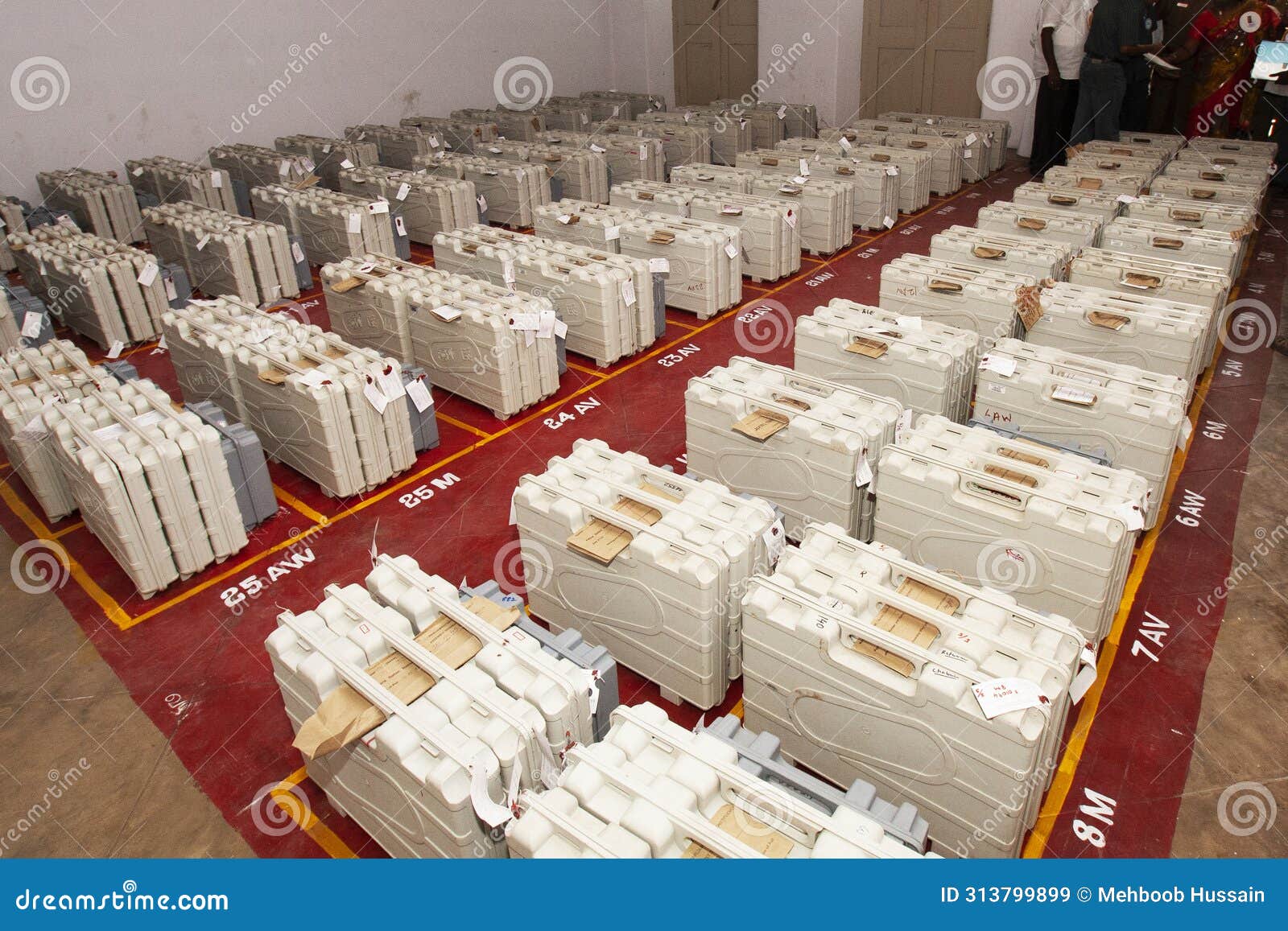 Evm Machines Stored in Containers after Elections Stock Image - Image ...