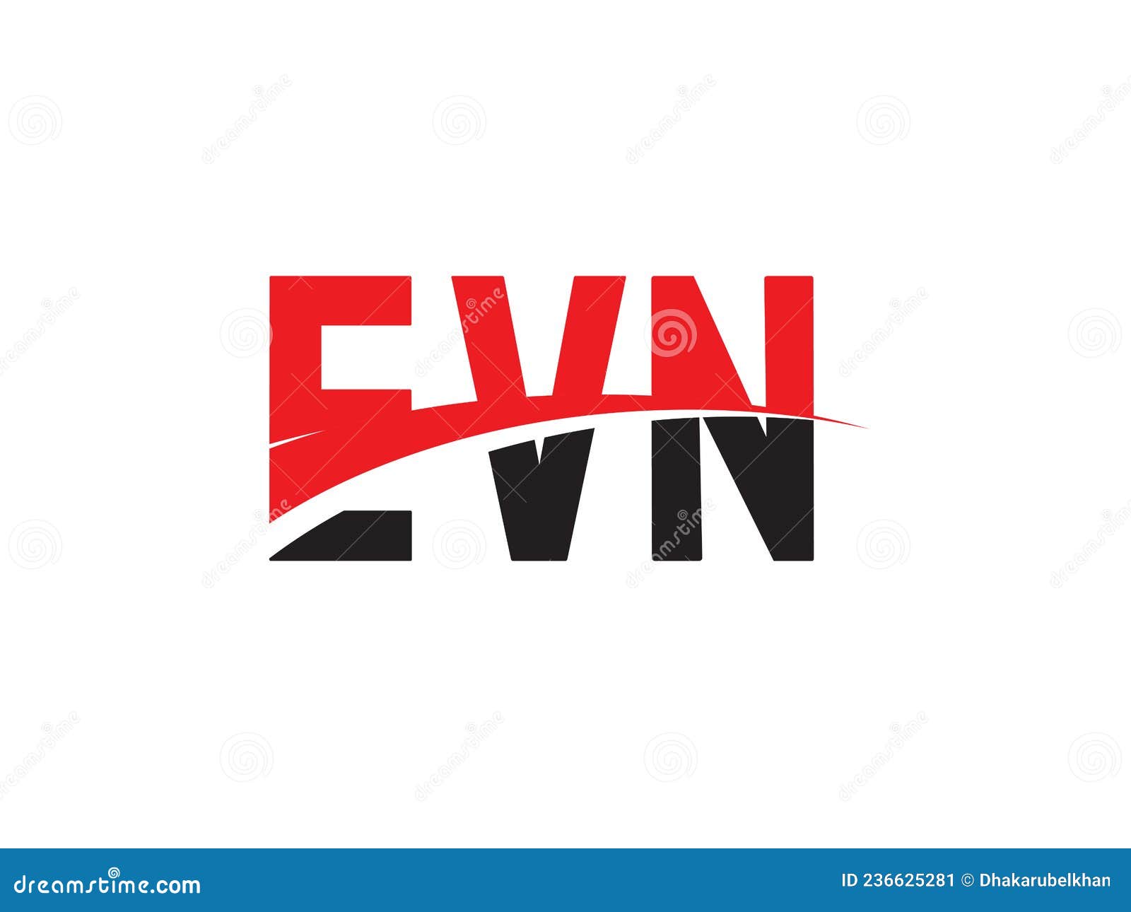 EVN Letter Initial Logo Design Vector Illustration Stock Vector ...