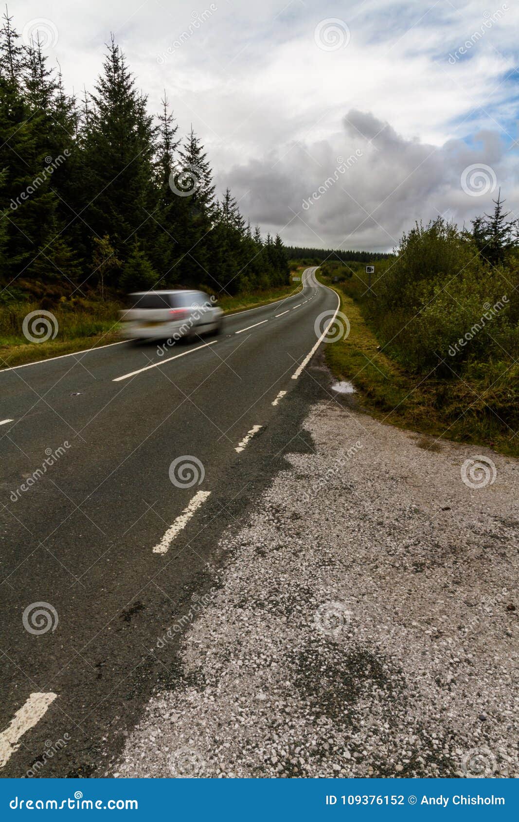 The Evo Triangle, Roads in Wales, the B4501. Stock Photo - Image of ...