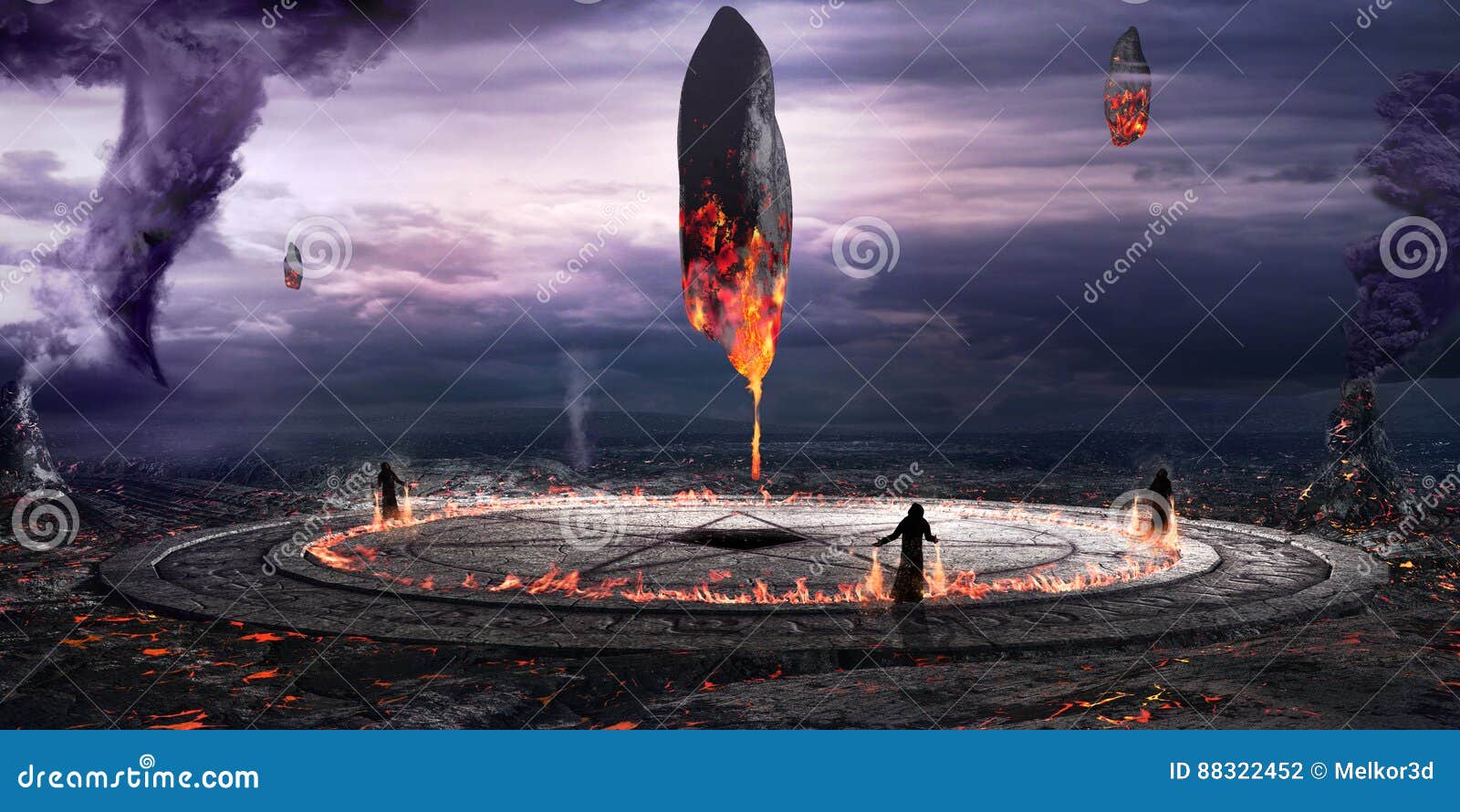 Evocation Of Blazing Monoliths Royalty-Free Stock Image | CartoonDealer ...