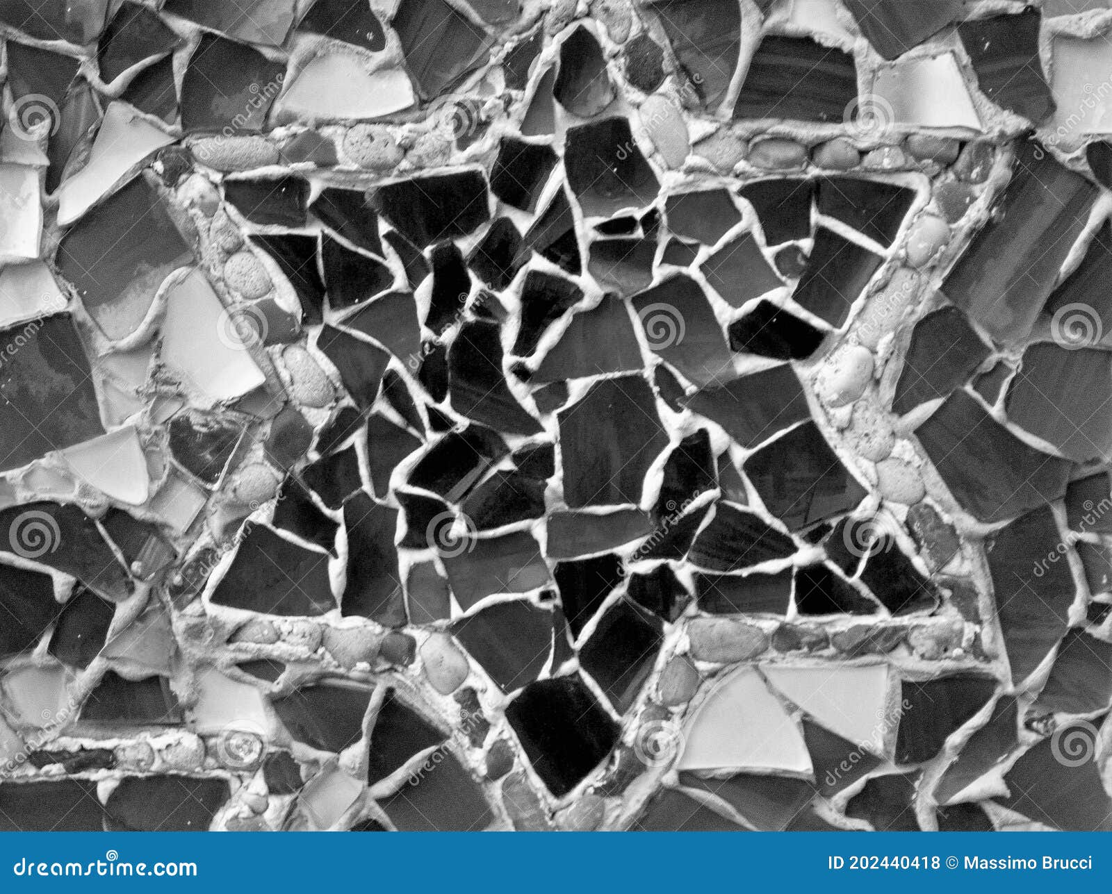 Brick Mosaic Texture with Irregular Shapes Stock Photo - Image of ...