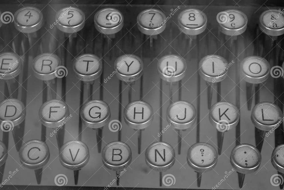 Texture of Keys of an Old Typewriter Stock Image - Image of white ...