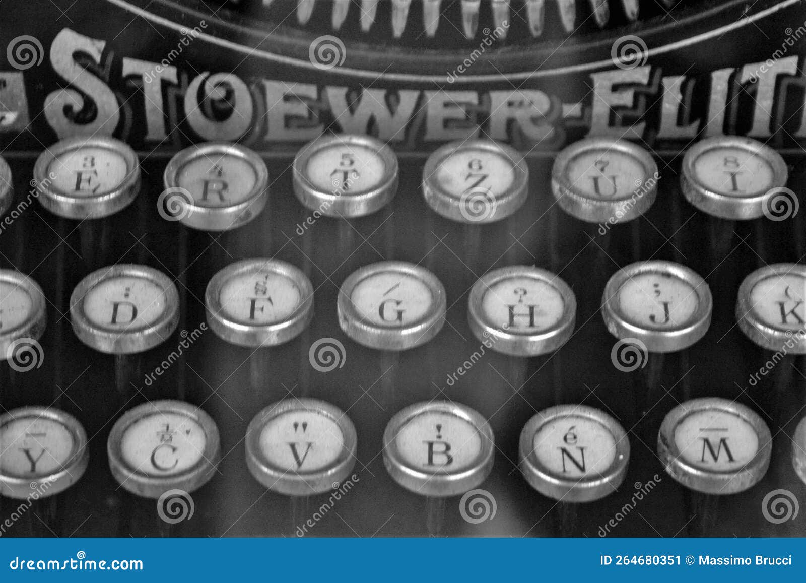 Texture of Keys of an Old Typewriter Stock Image - Image of backdrop ...