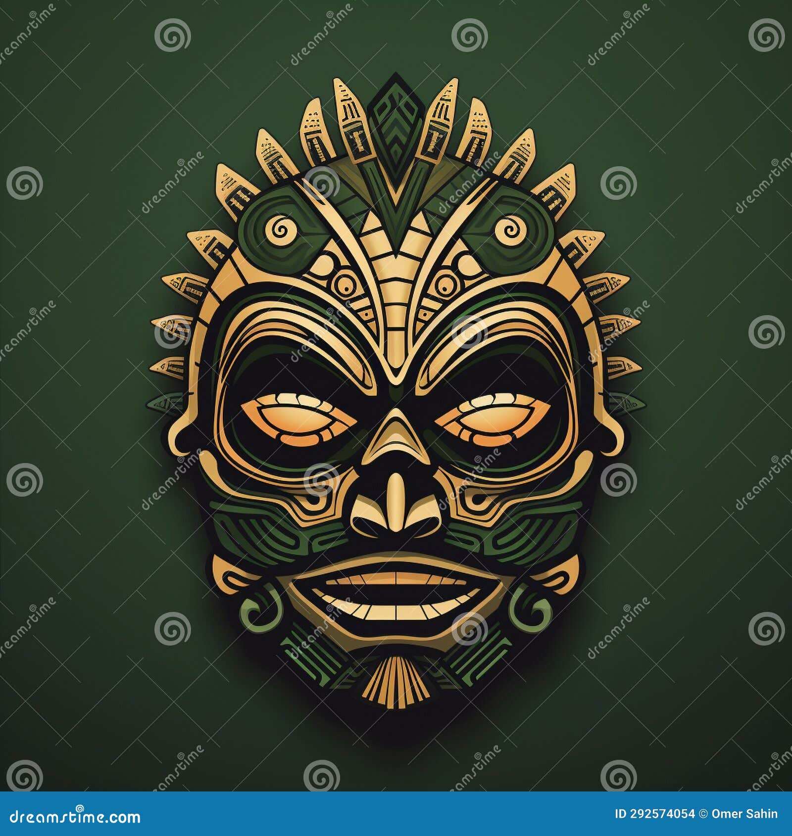 Evocative Enigmas: Decoding Symbolism in Tribal Mask Designs Stock ...