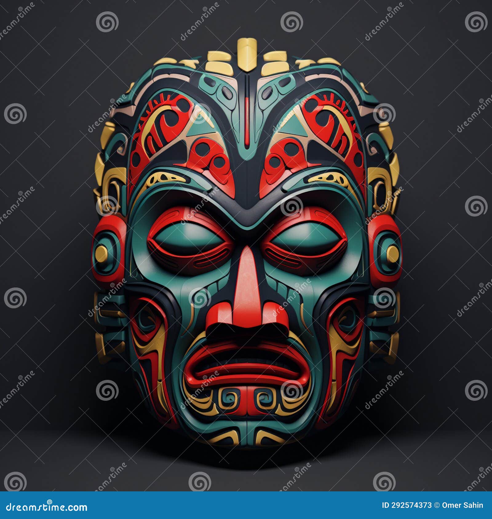 Evocative Enigmas: Decoding Symbolism in Tribal Mask Designs Stock ...