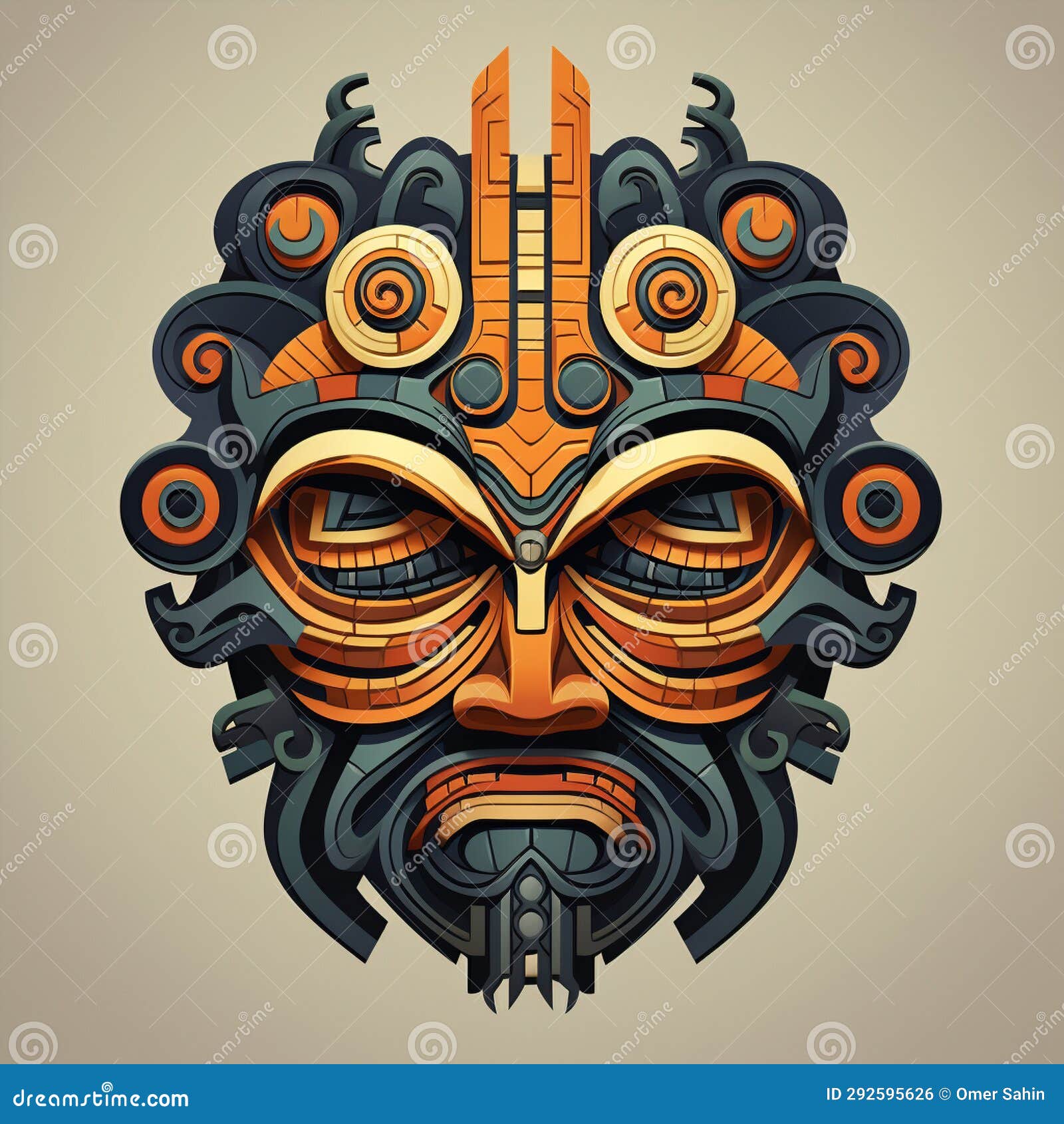 Evocative Enigmas: Decoding Symbolism in Tribal Mask Designs Stock ...