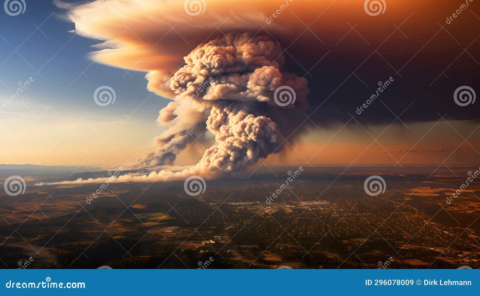 An Evocative Image Featuring Billowing Smoke from Distant Wildfires ...