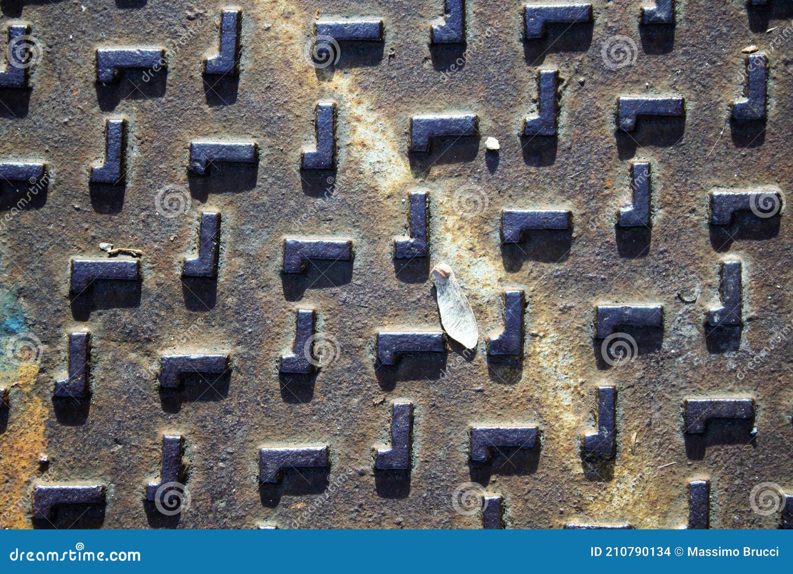 Texture of Metal Plate with Regular Embossed Patterns Stock Photo ...