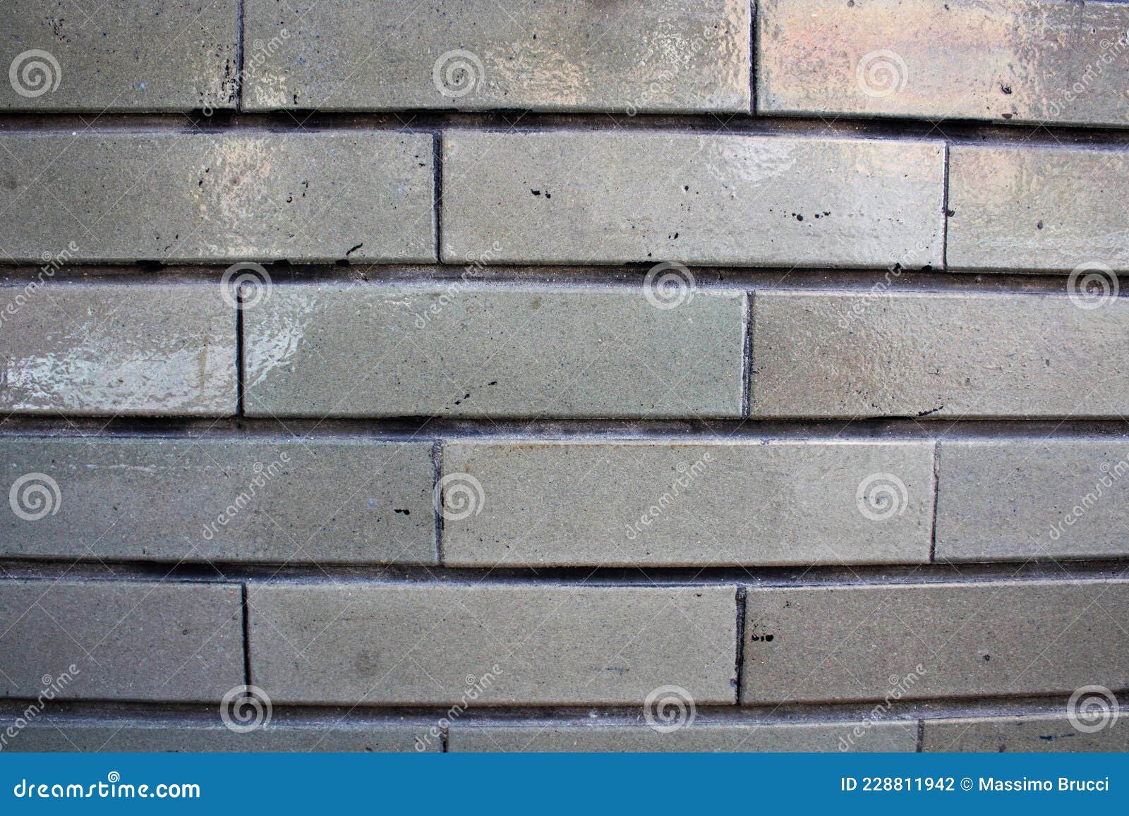 Texture of Rectangular Wall Tiles Stock Photo - Image of grout, porous ...