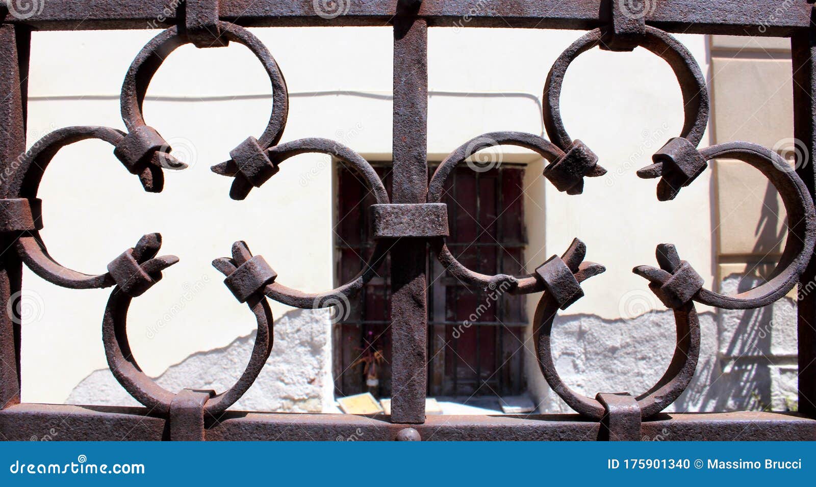 Texture of Old Wrought Iron Gate Stock Illustration - Illustration of ...