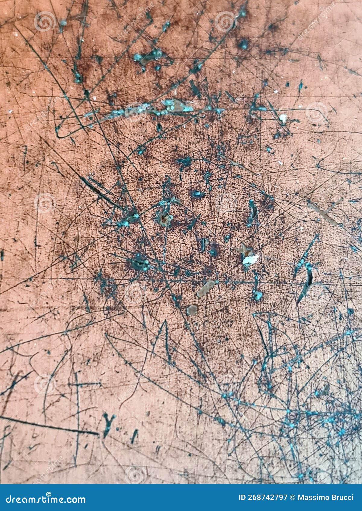 Texture of Ruined Copper Surface Stock Image - Image of grunge ...