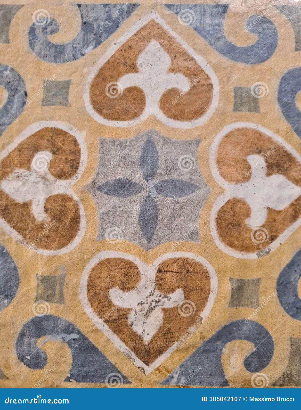 Texture of Ancient Floor Tile Stock Image - Image of backgound, retro ...