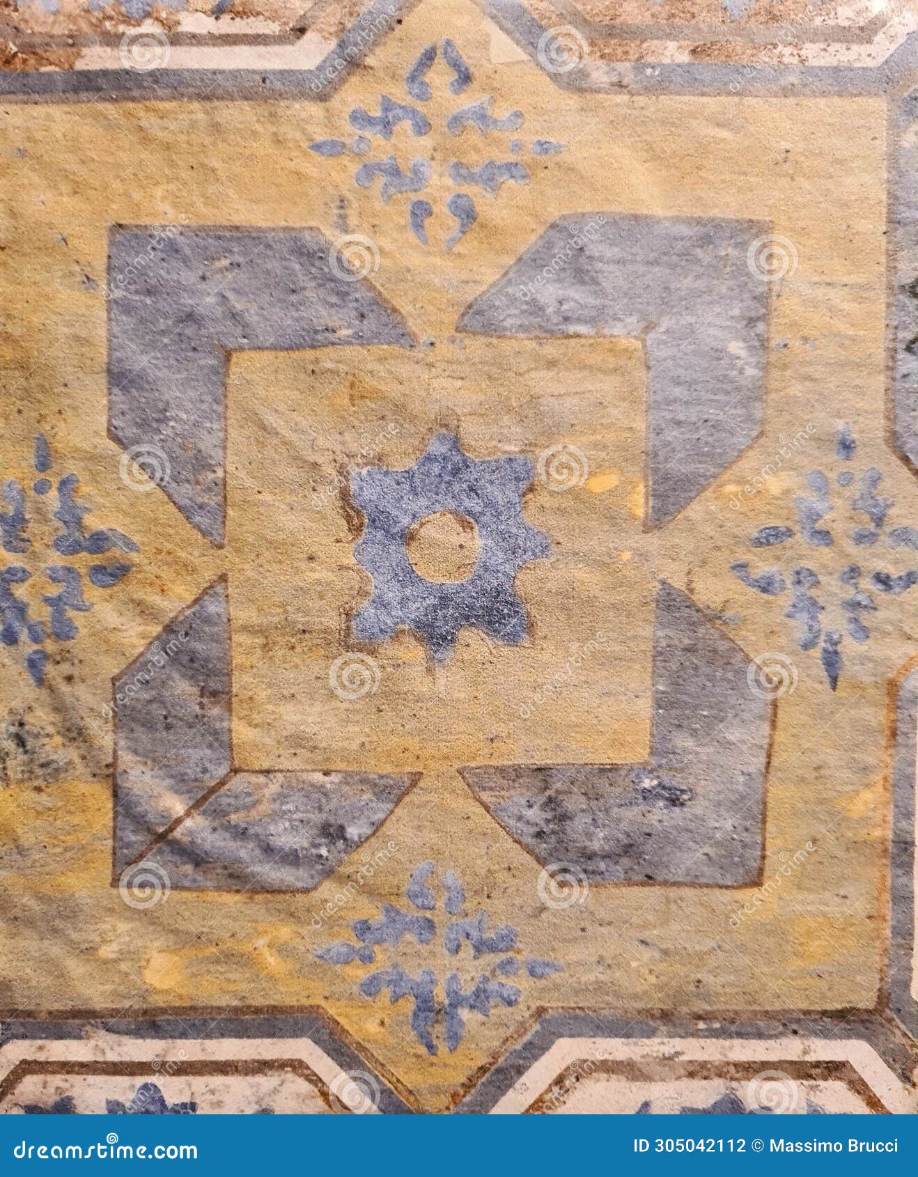 Texture of Ancient Floor Tile Stock Photo - Image of vintage, pattern ...