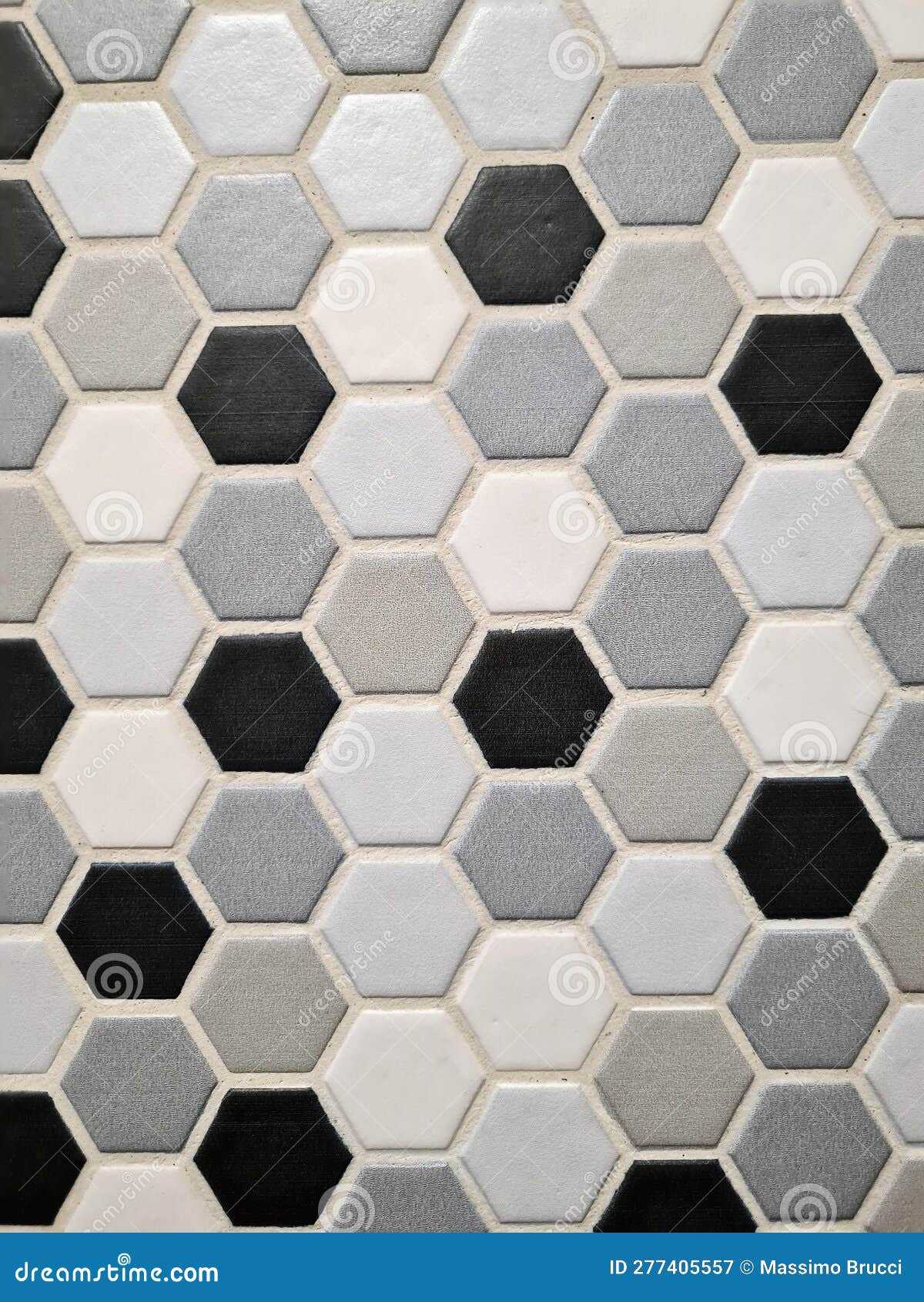 Gray Gradation Small Hexagon Tiles Texture Stock Image - Image of ...