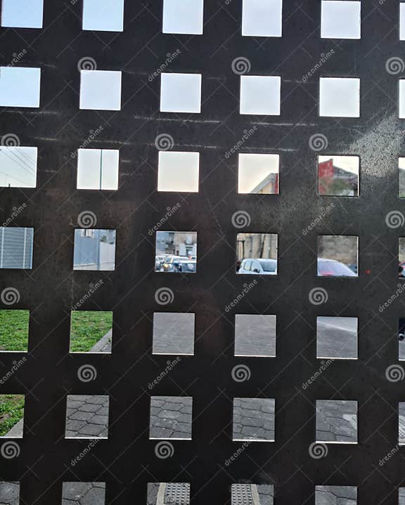 Perforated Iron Vertical Surface Texture Stock Image - Image of window ...