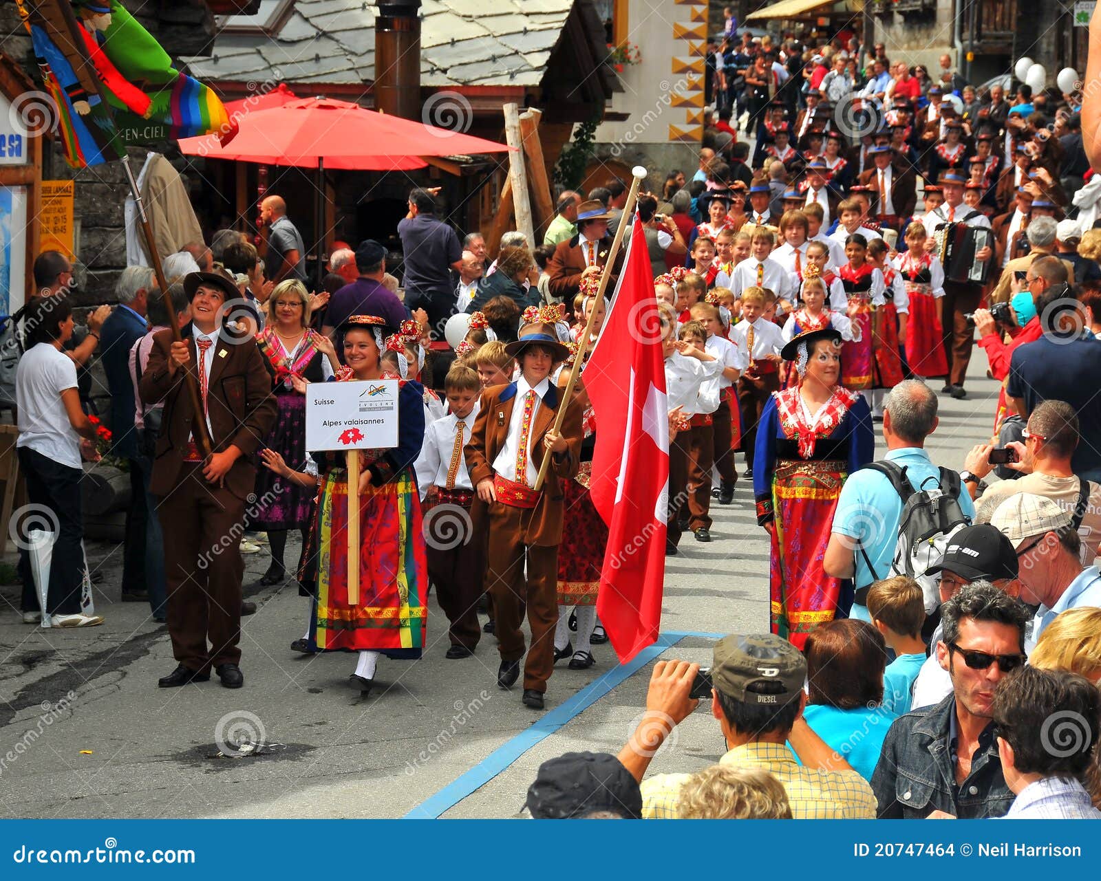 Evolene Festival editorial stock image. Image of tradition - 20747464