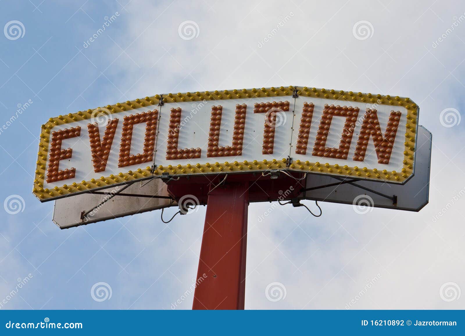 Evolution stock photo. Image of statement, park, sign - 16210892