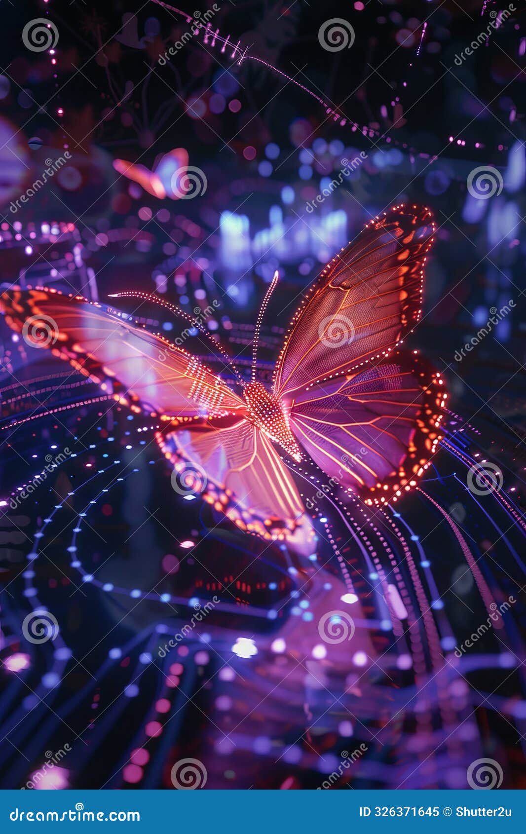 Evolution in Augmented Reality Digital Butterfly in a Futuristic ...
