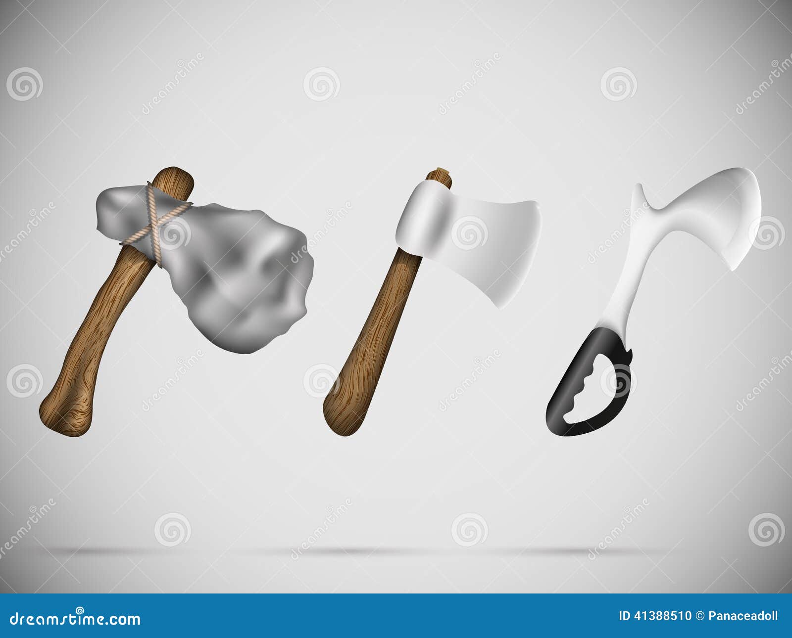 Evolution ax weapons stock vector. Illustration of archaeology - 41388510