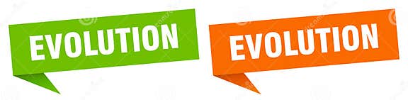 Evolution Banner. Evolution Speech Bubble Label Set Stock Vector ...