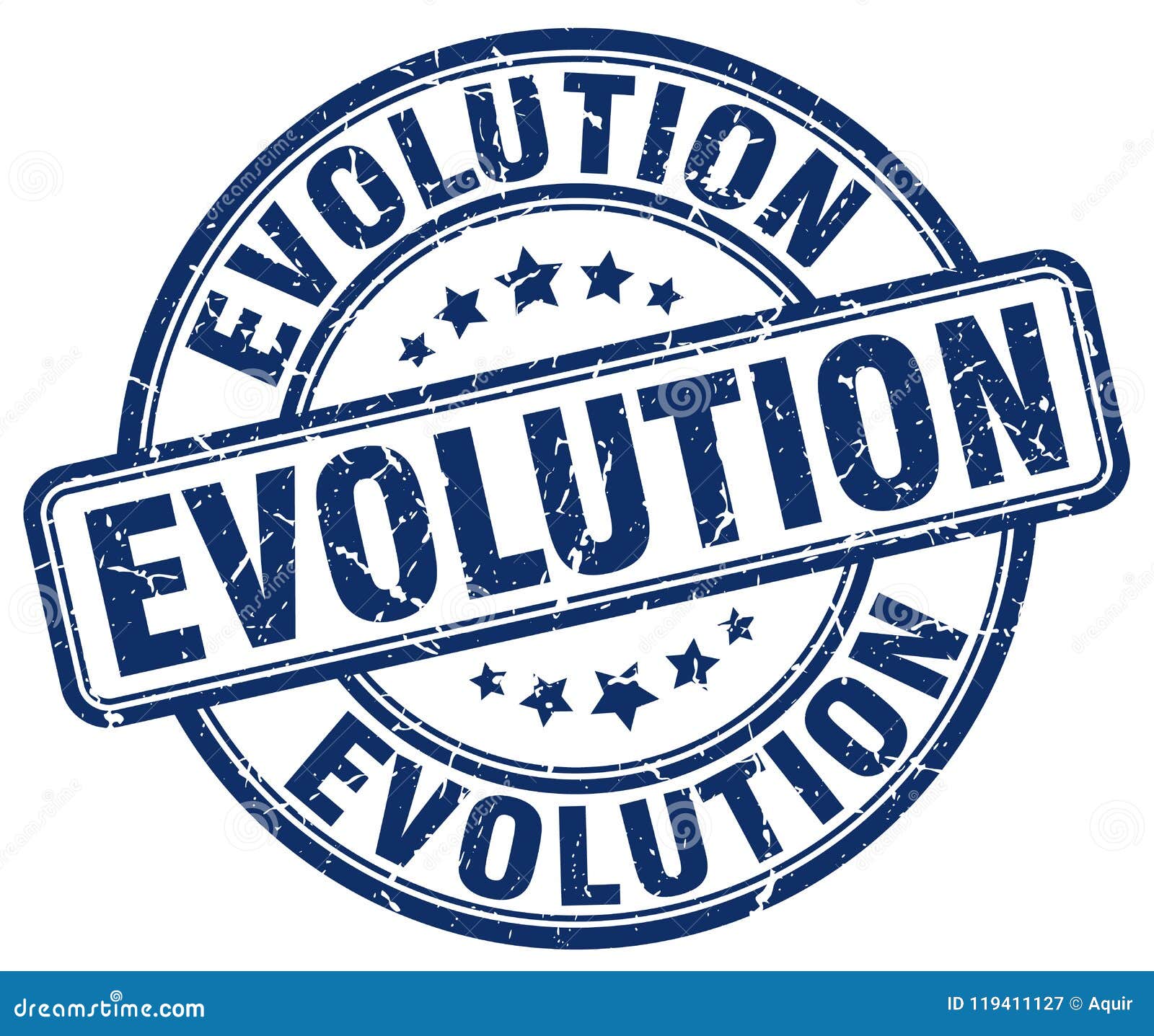 Evolution blue stamp stock vector. Illustration of seal - 119411127