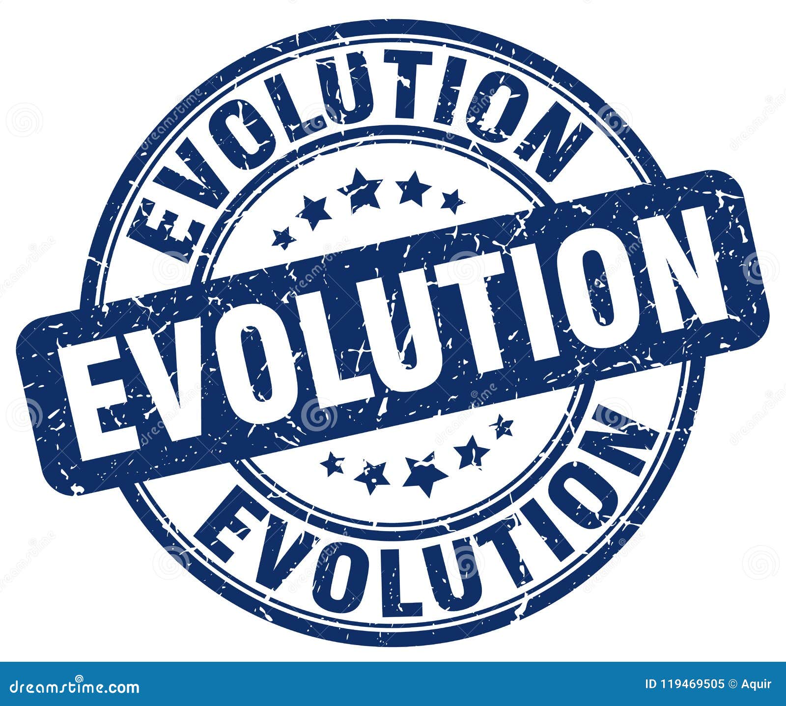 Evolution blue stamp stock vector. Illustration of grungy - 119469505