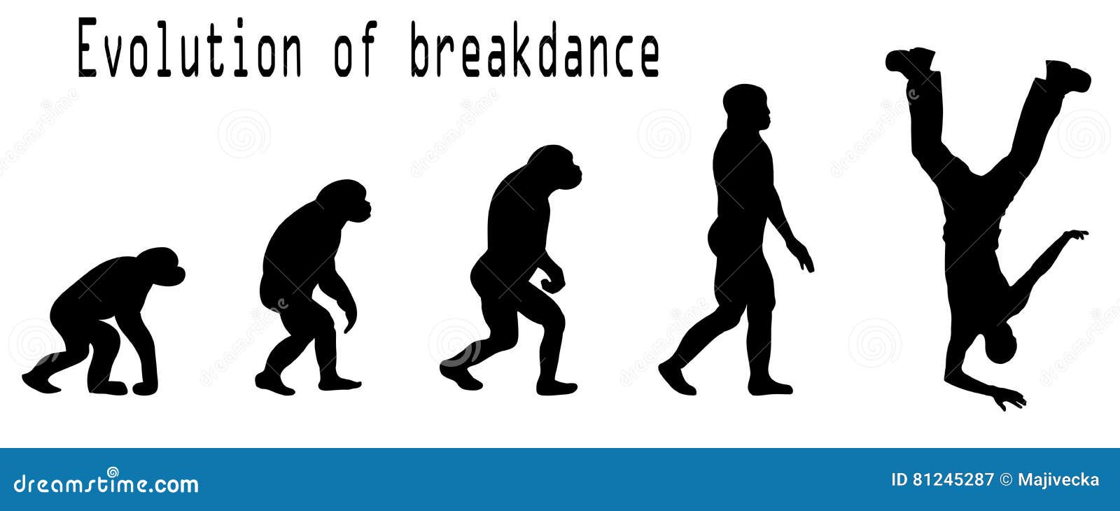 Evolution breakdance stock illustration. Illustration of dance - 81245287